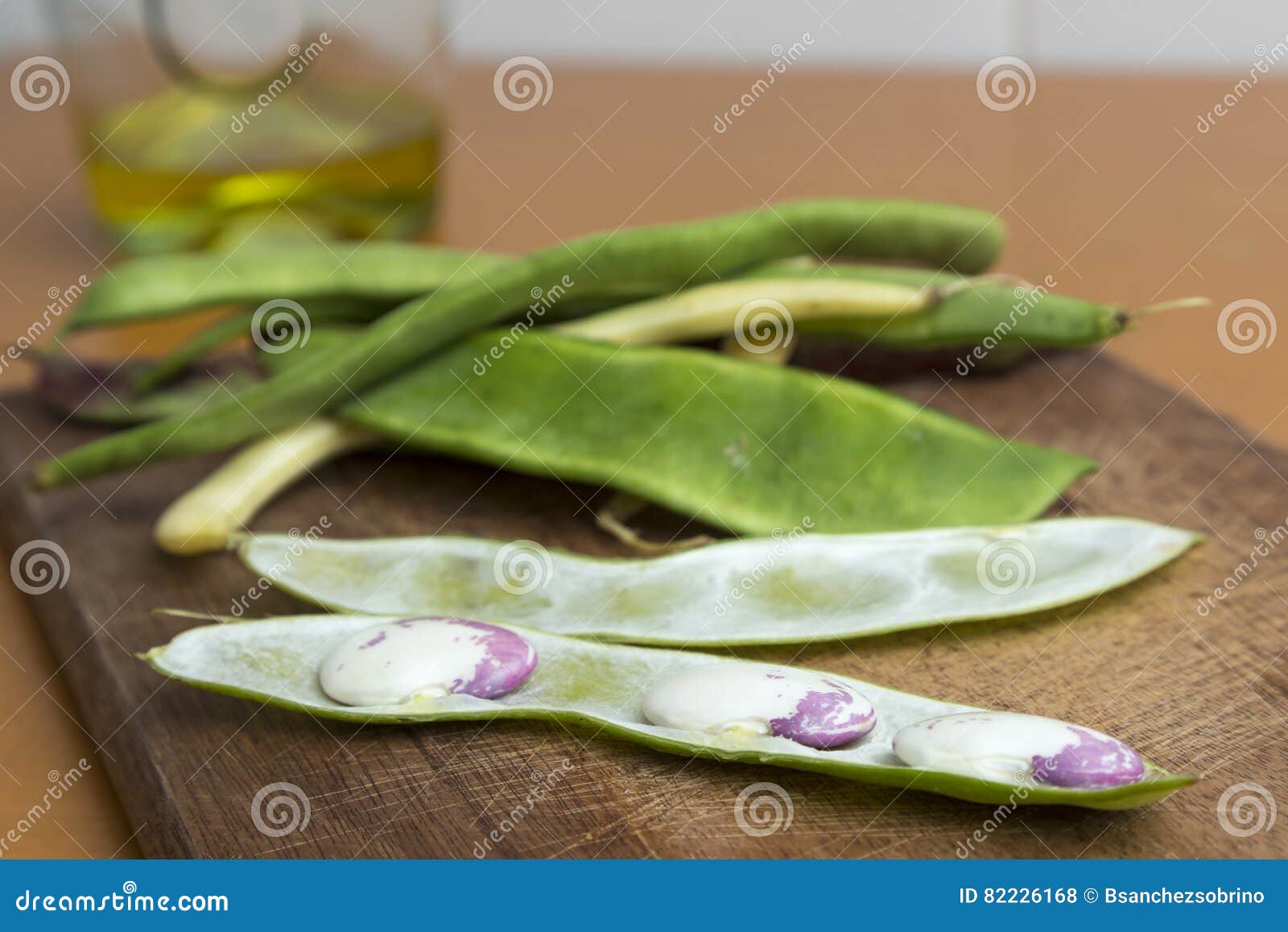 Sheaf of Open Garrofon with Raw Beans Stock Photo - Image of horizontal ...