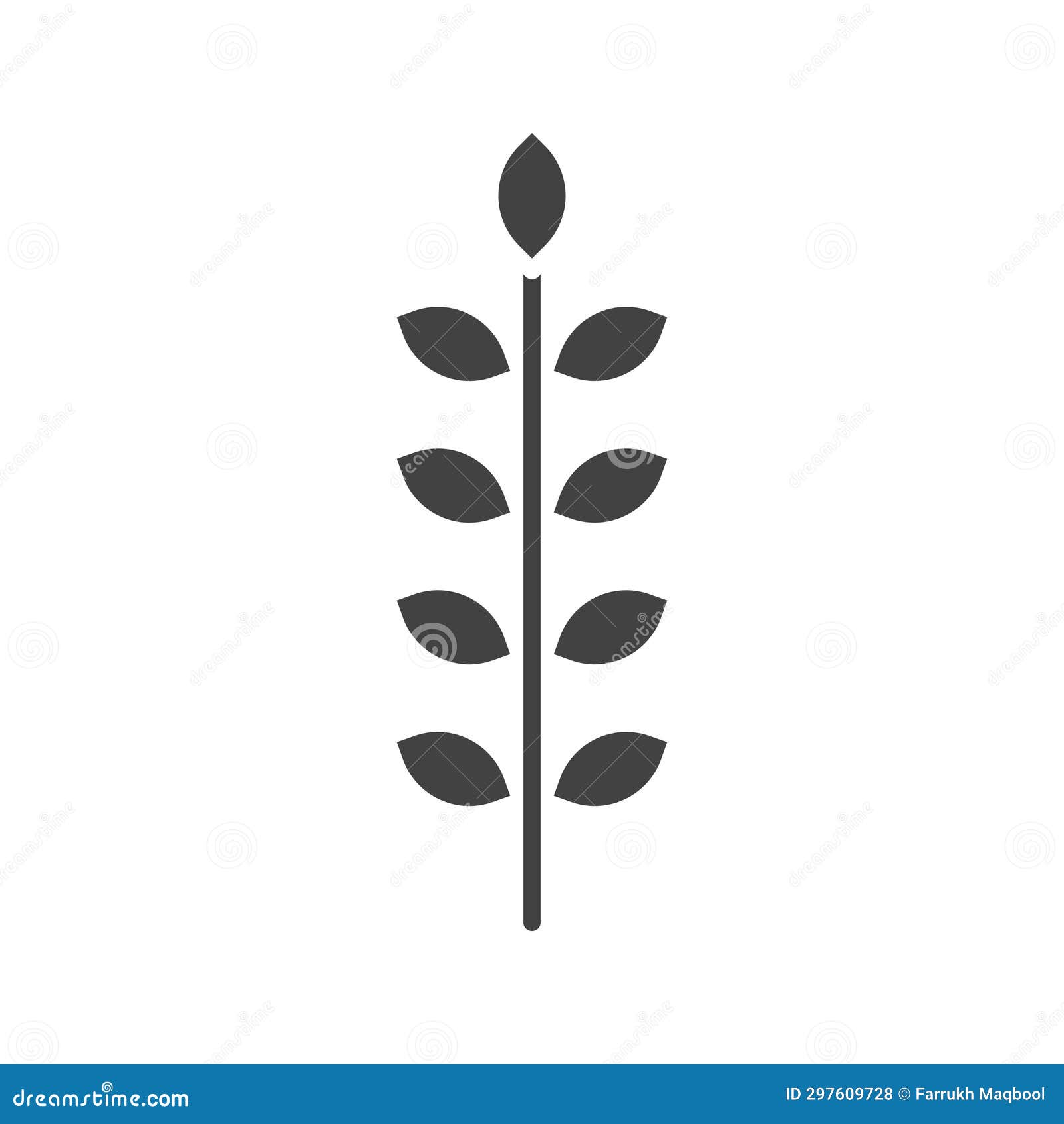 Sheaf of Rice Icon Vector Image. Stock Vector - Illustration of symbol ...