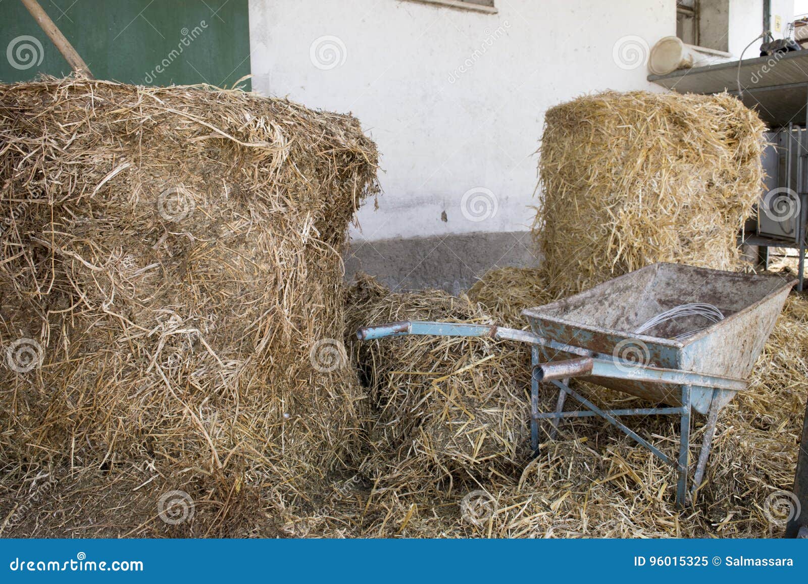 Sheafs of hay in a barn stock image. Image of farm, hayloft - 96015325