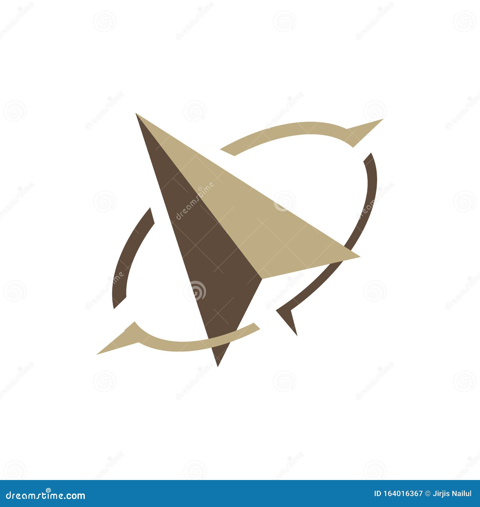 Shear Flat Creative Compass Logo Vector Concept Design Template Stock