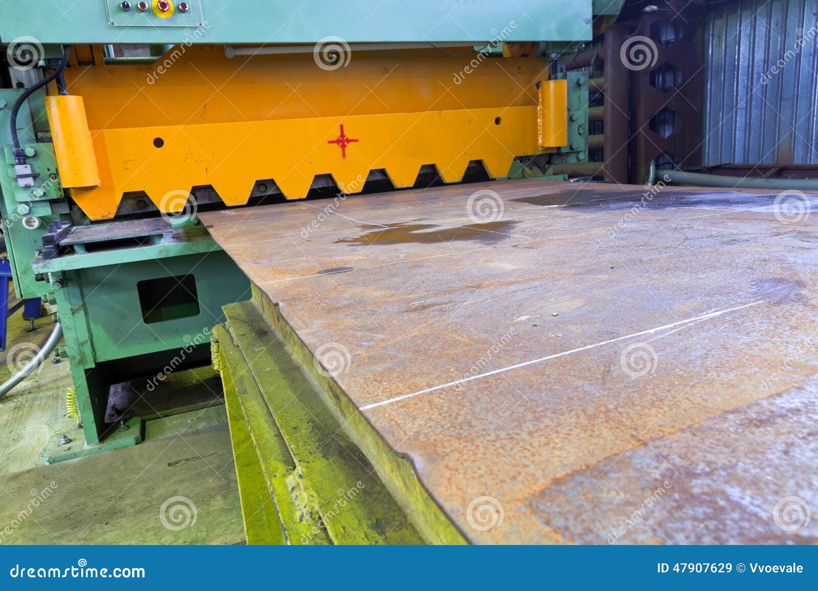 Shear Guillotine Machine for Metal Sheets Stock Image - Image of ...