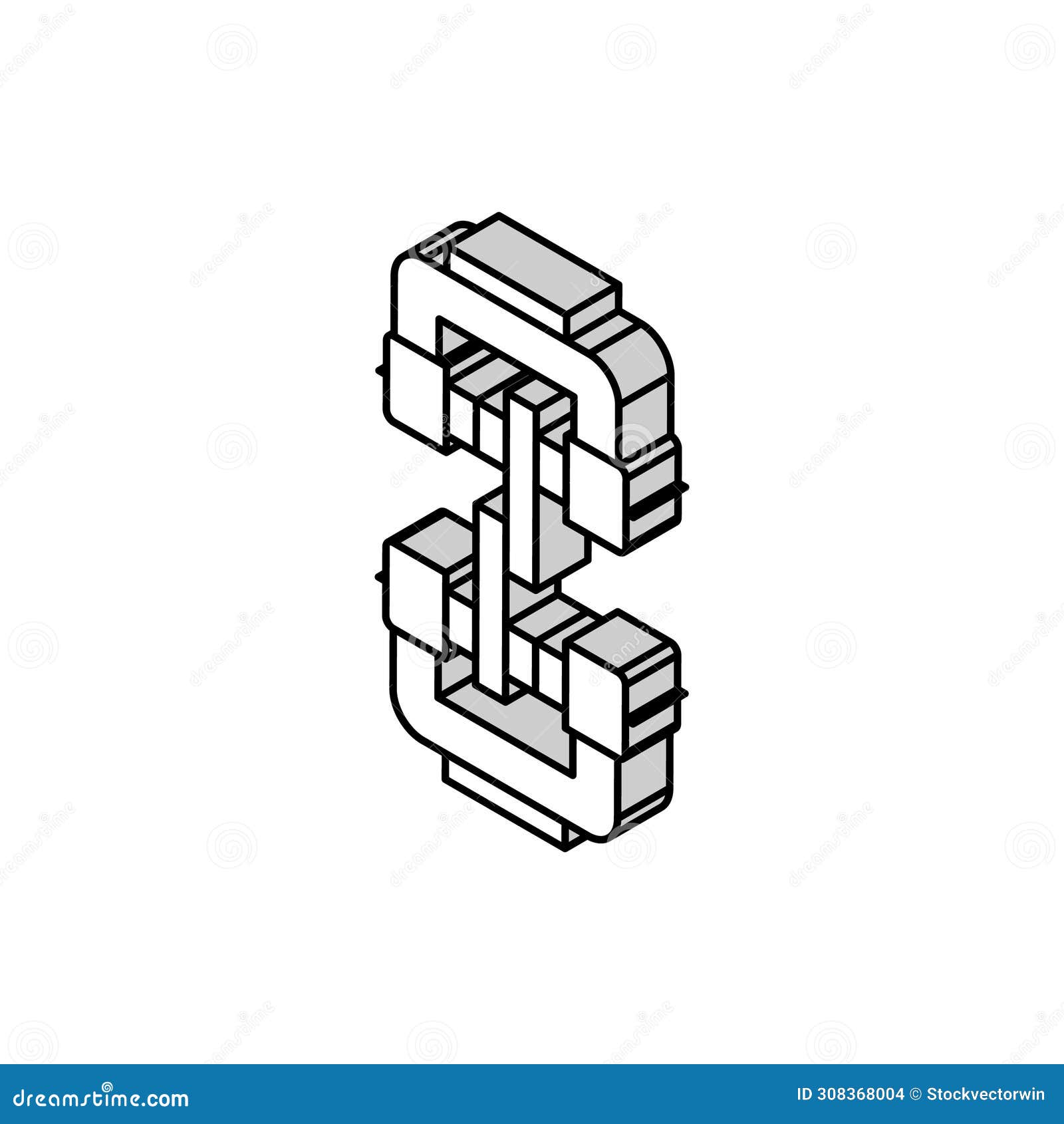 Shear Testing Materials Engineering Isometric Icon Vector Illustration ...