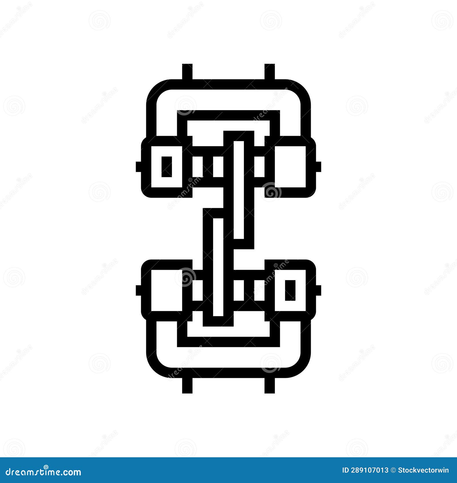 Shear Testing Materials Engineering Line Icon Vector Illustration Stock ...