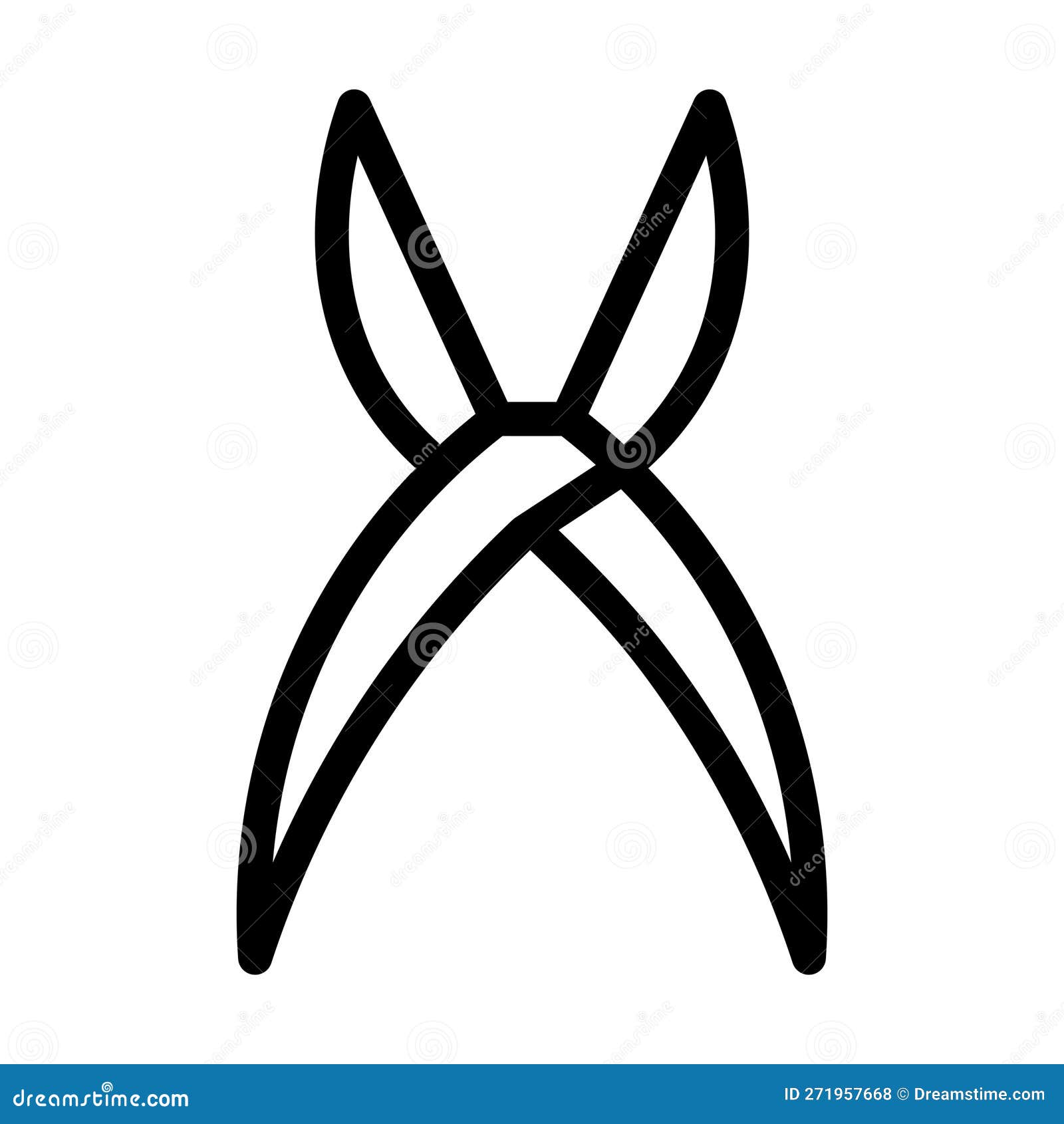 Shear Vector Thick Line Icon for Personal and Commercial Use Stock ...