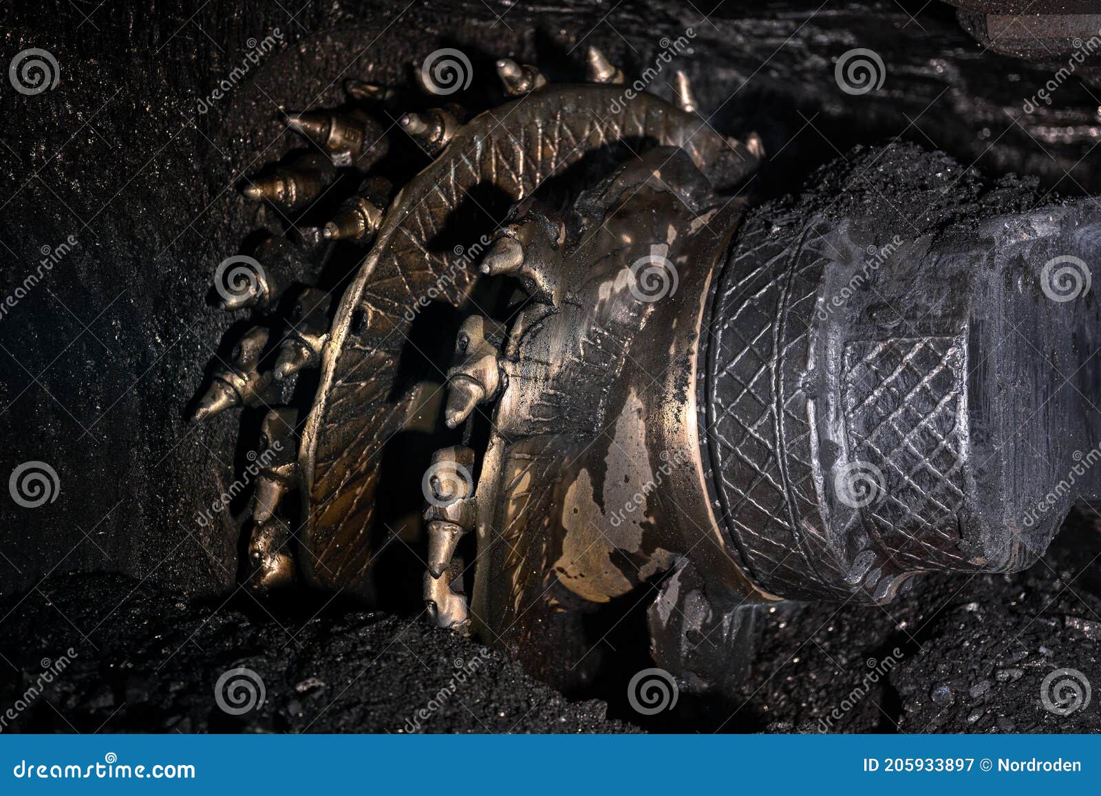 Shearer Drill Head in a Coal Mine Stock Image - Image of equipment ...