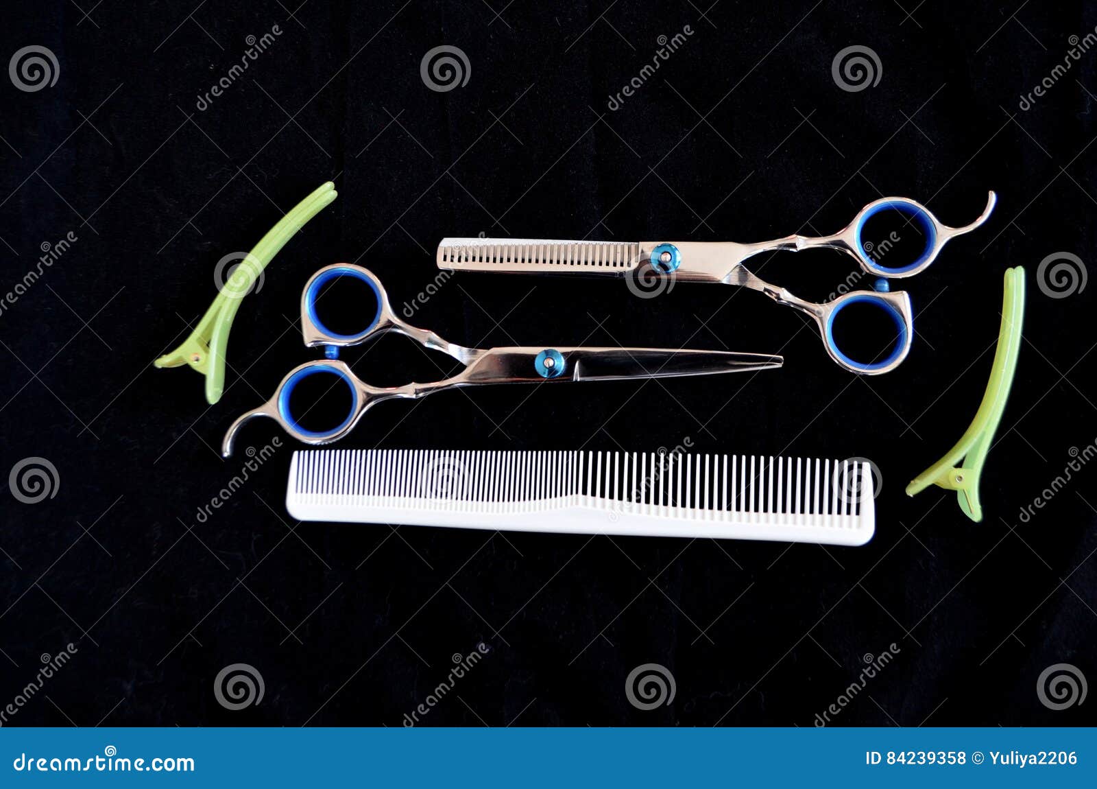 Shears and Brushes for Hair Stock Photo - Image of background, style ...