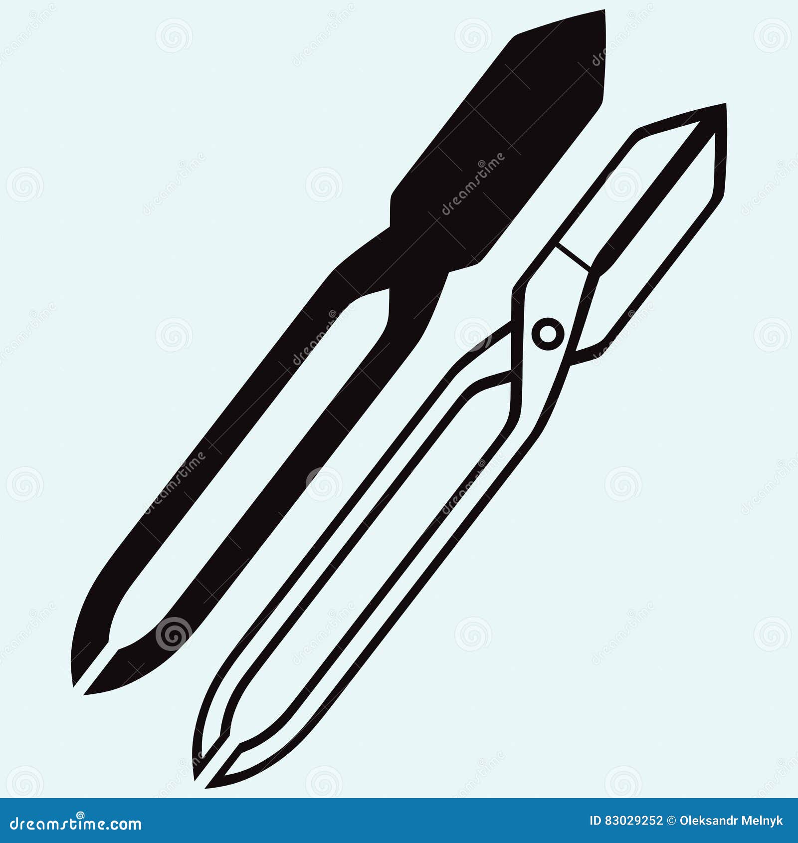Shears for Cutting Sheet Metal Stock Vector - Illustration of bolt ...