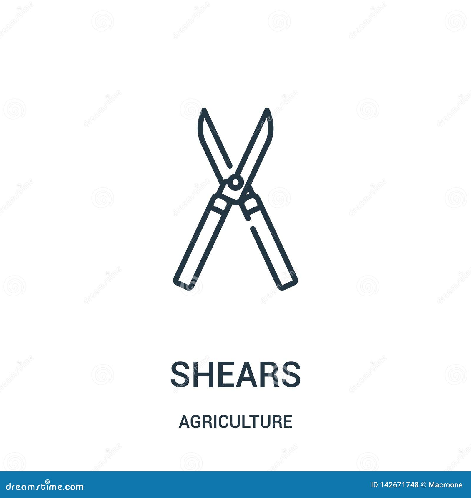 Shears Icon Vector from Agriculture Collection. Thin Line Shears ...