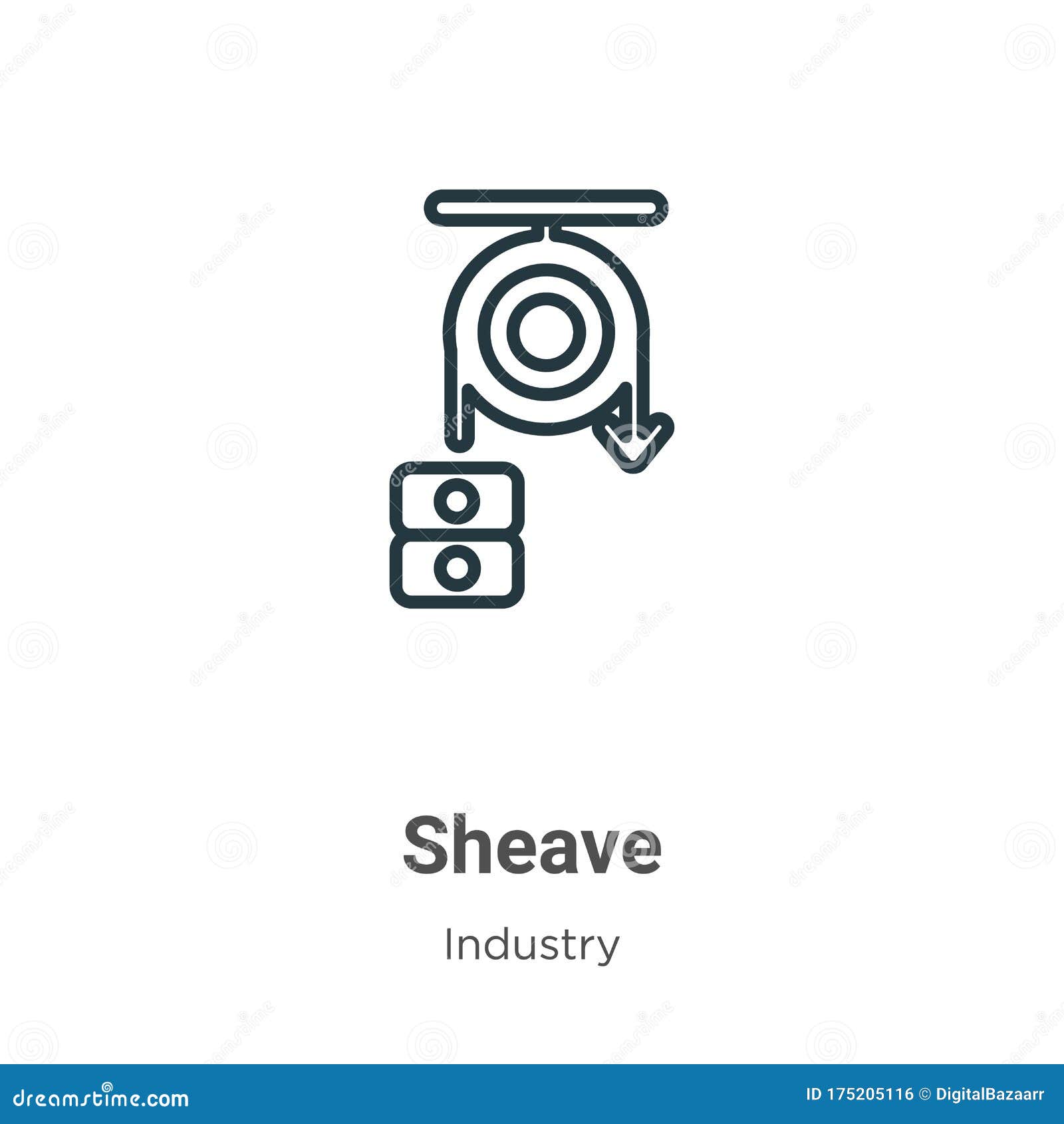 Linear Sheave Icon From Industry Outline Collection. Thin Line Sheave ...
