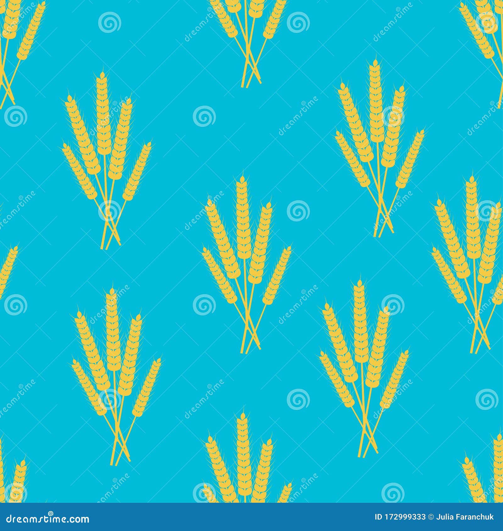 Sheaves of Ears of Grain Crops, Wheat, Rye. Seamless Pattern Stock ...