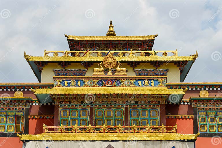 Shechen Monastery in Kathmandu Stock Image - Image of color, praying ...
