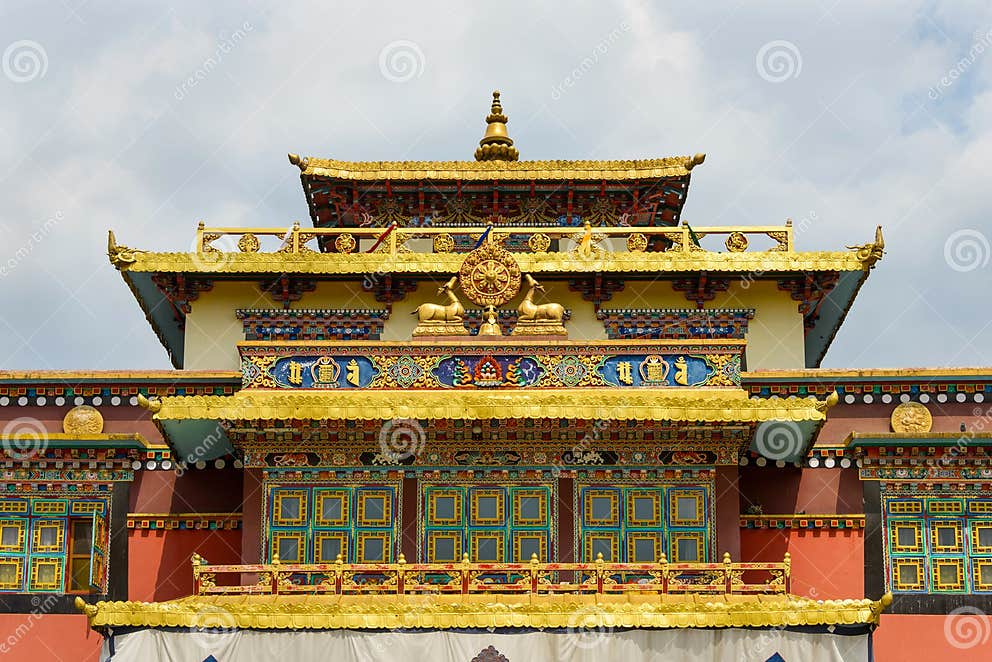 Shechen Monastery in Kathmandu Stock Image - Image of color, praying ...