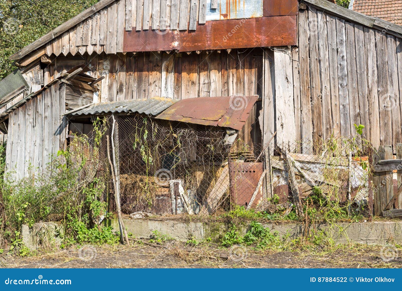 Shed for the Homeless. Abandoned House. Old Garden Plot. Stock Photo ...