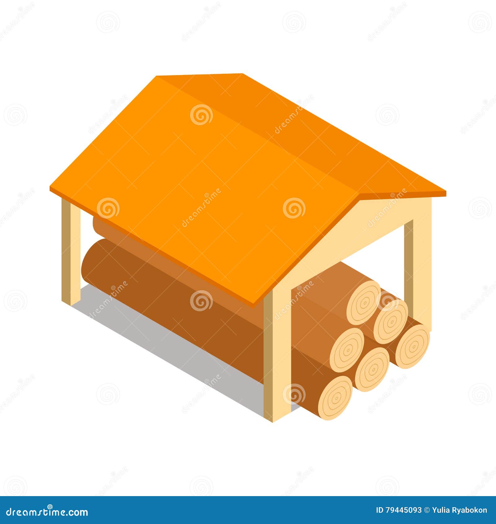 Shed Icon, Isometric 3d Style Stock Vector - Illustration of natural ...