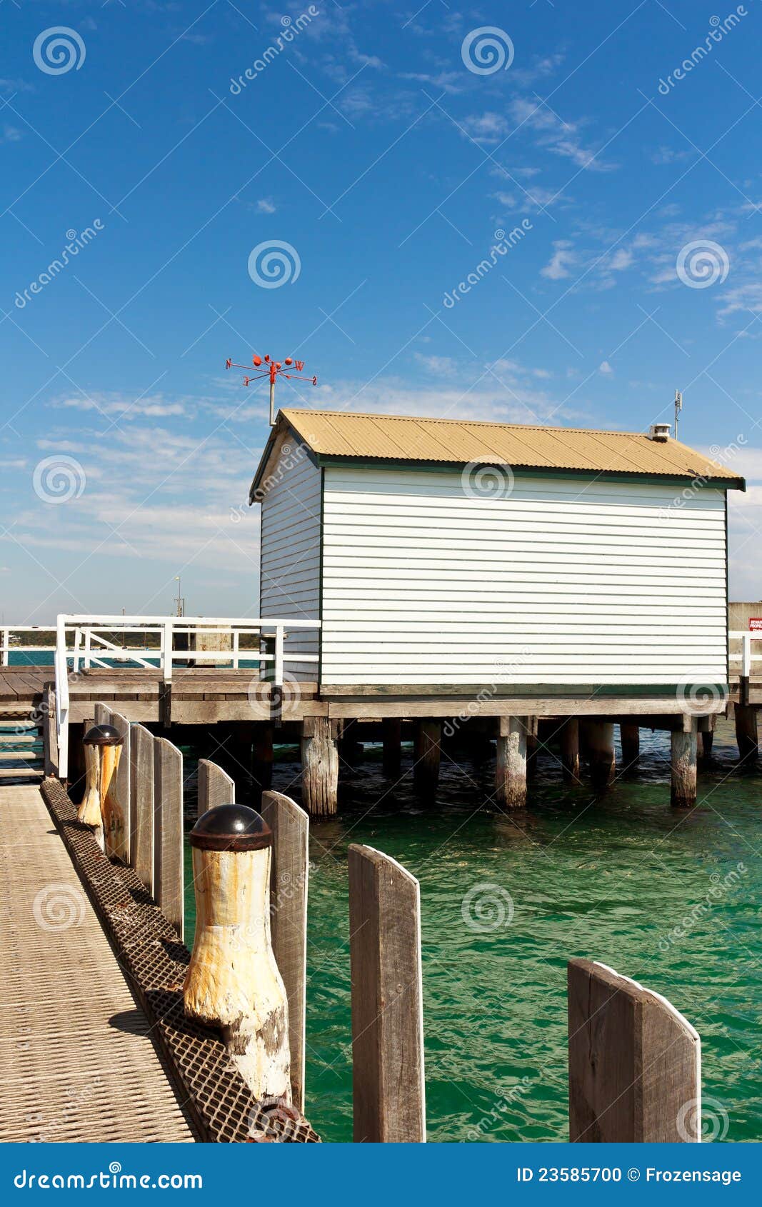 Shed on the pier stock photo. Image of bright, outdoor - 23585700