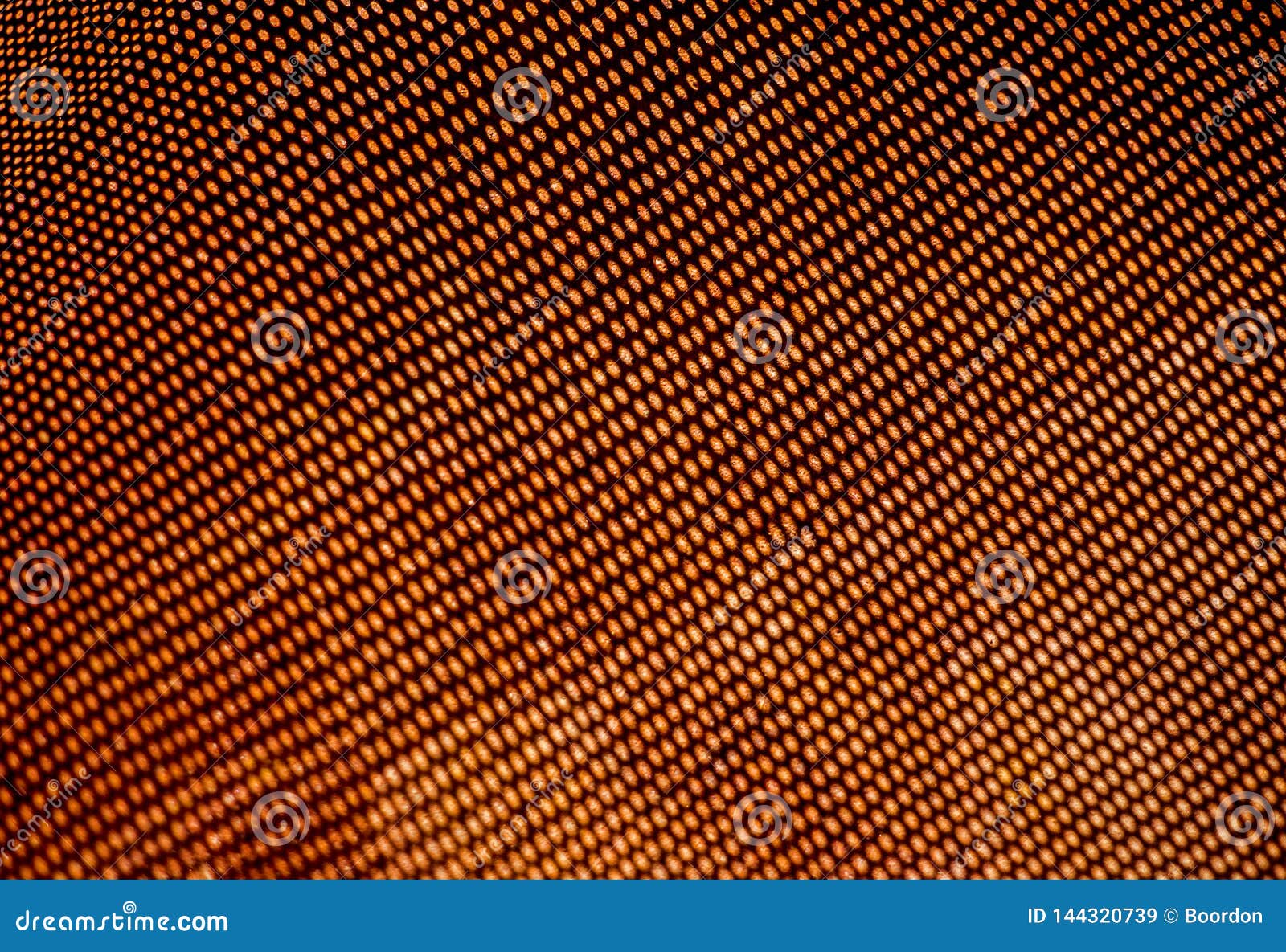 Shadow of Perforated Net on Rusty Metal Sheet. Surface with Depth of ...