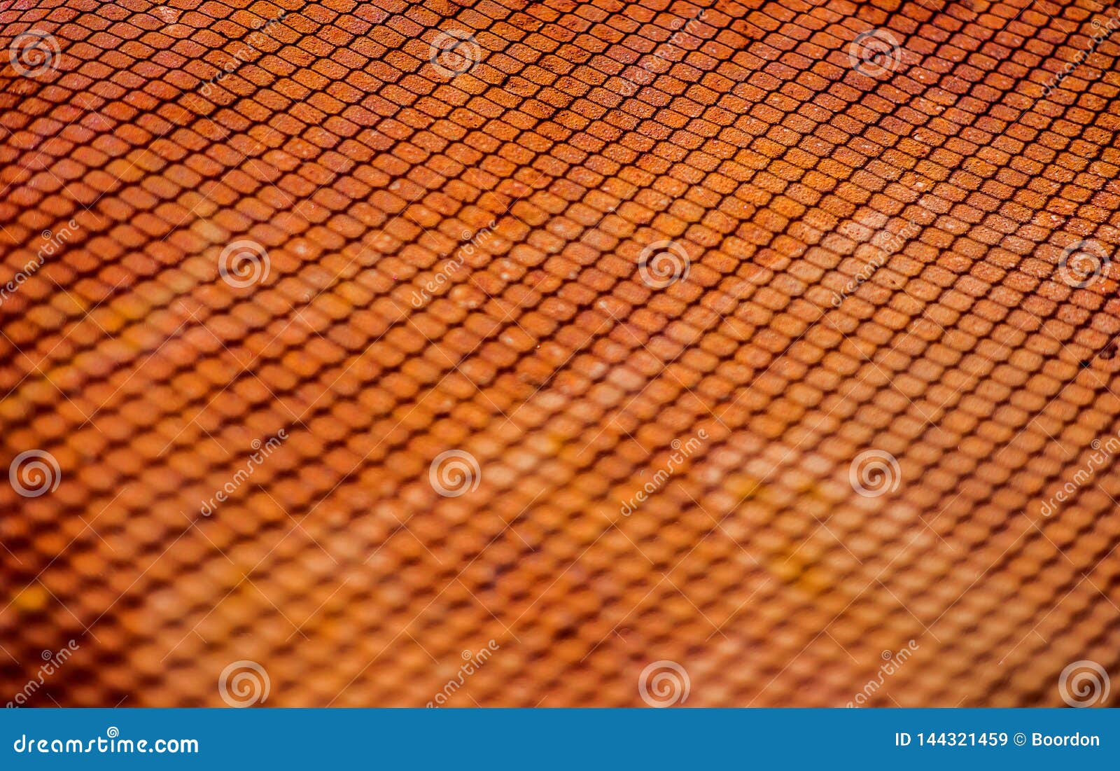 Shedow of Weaved Wire Net on Rusty Metal Sheet. Surface with Depth of ...
