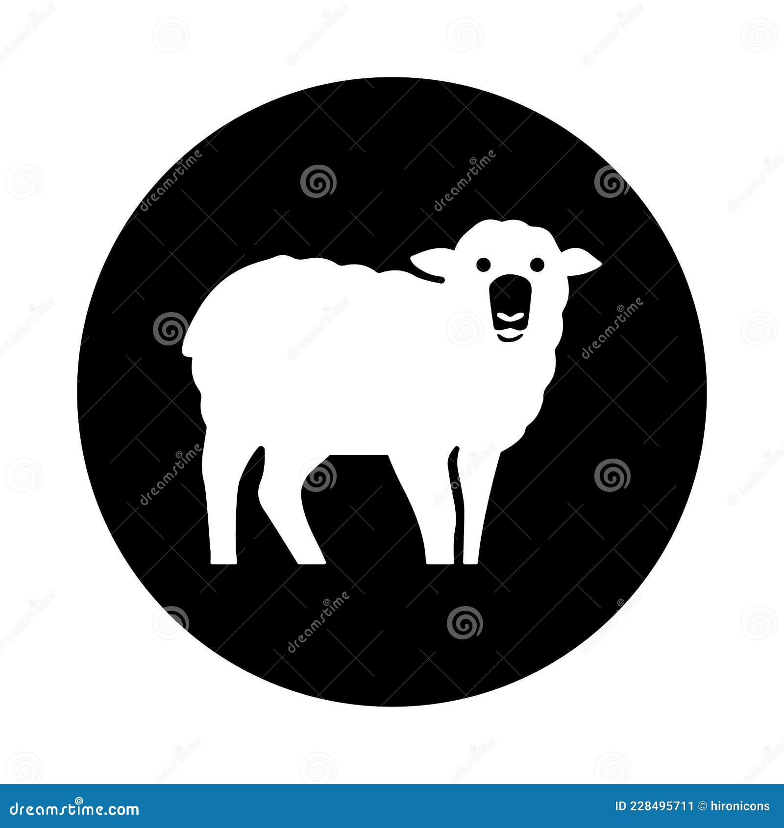 Sheep, Animal Icon. Block Design Stock Vector - Illustration of front ...