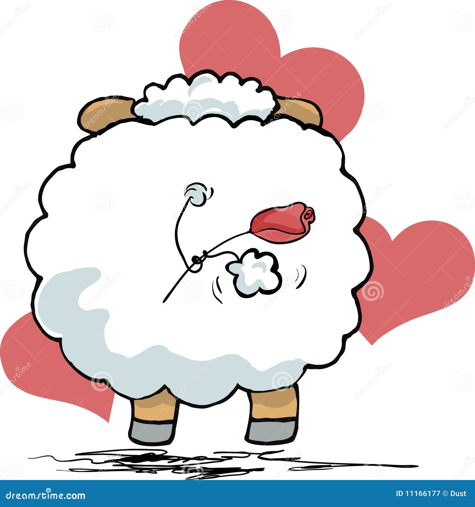 Sheep from back stock vector. Illustration of cartoon - 11166177