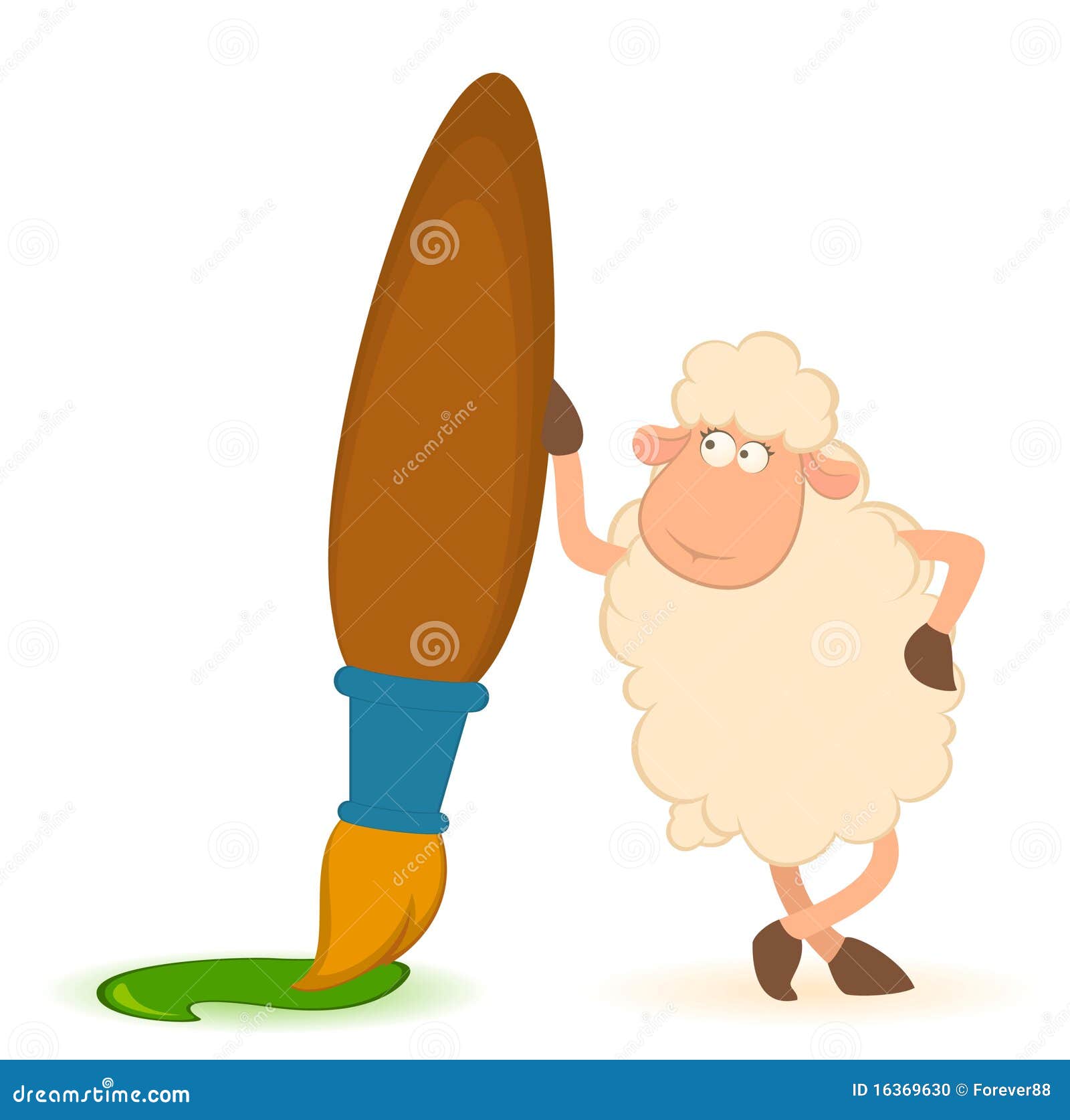 Sheep Brush White Background Stock Illustrations – 229 Sheep Brush ...