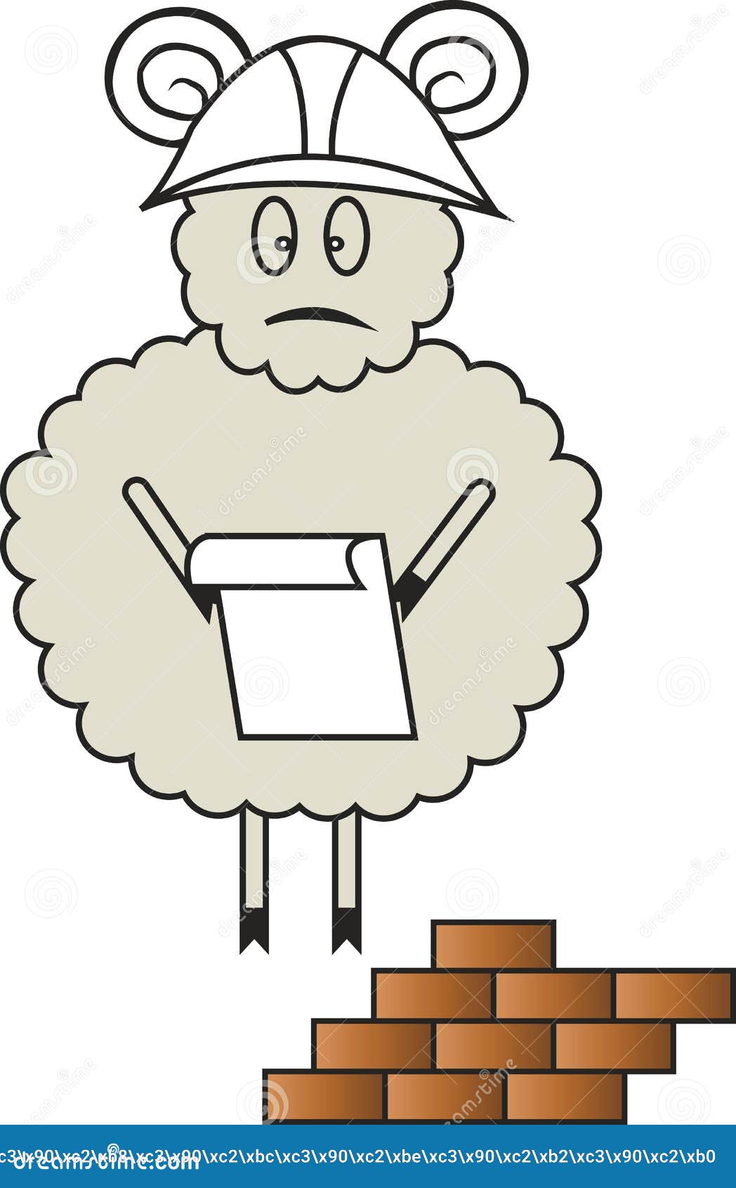 Sheep stock vector. Illustration of superintendent, foreman - 54999766