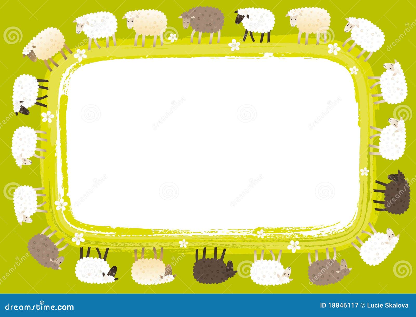 Eid Sheep Card Vector Illustration | CartoonDealer.com #99580426