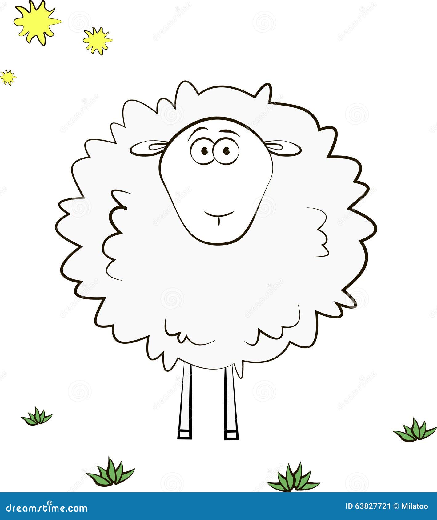 Eid Sheep Card Vector Illustration | CartoonDealer.com #99580426