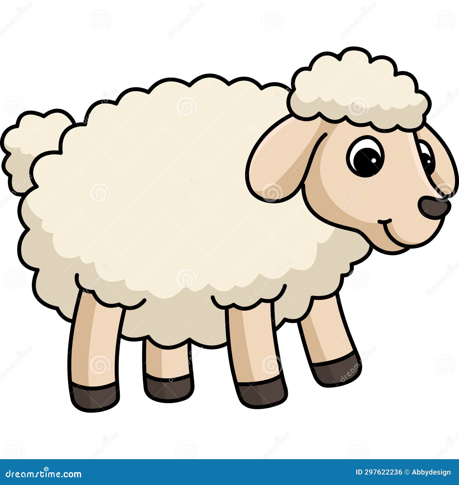 Sheep Cartoon Colored Clipart Illustration 向量例证 - 插画 包括有 图象, 五颜六色 ...