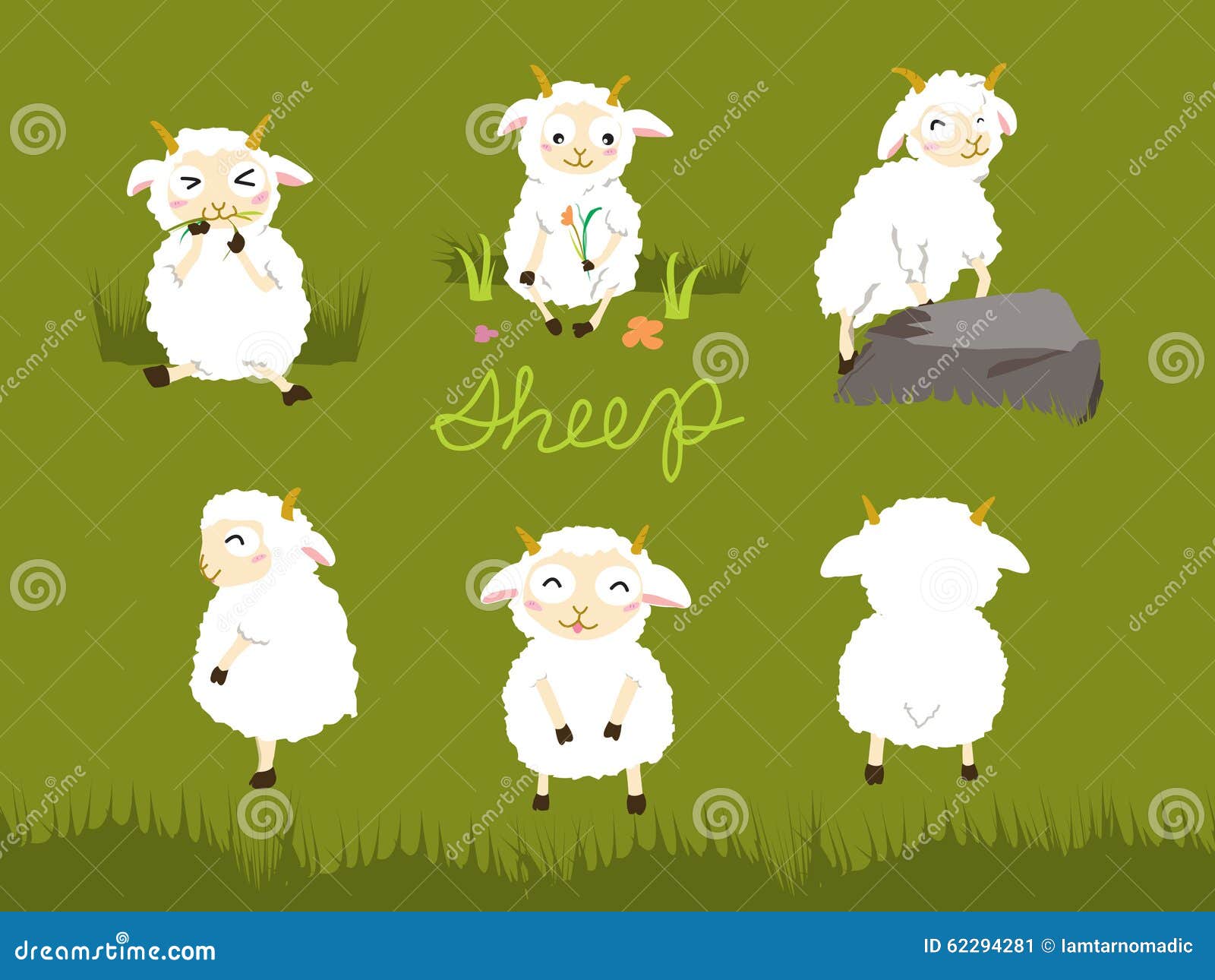 Sheep Cartoon stock illustration. Illustration of cute - 62294281