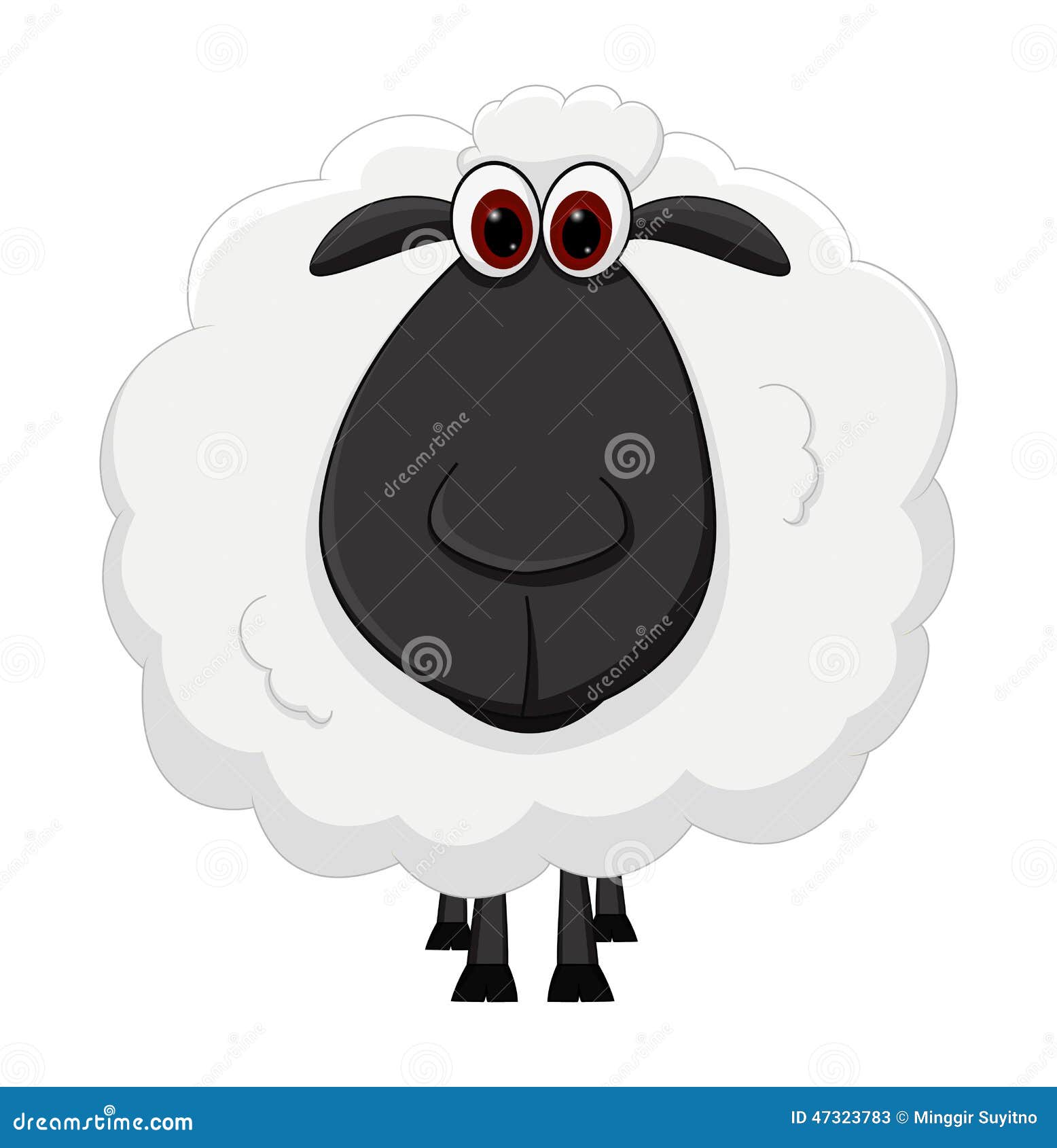 Sheep cartoon stock vector. Illustration of character - 47323783