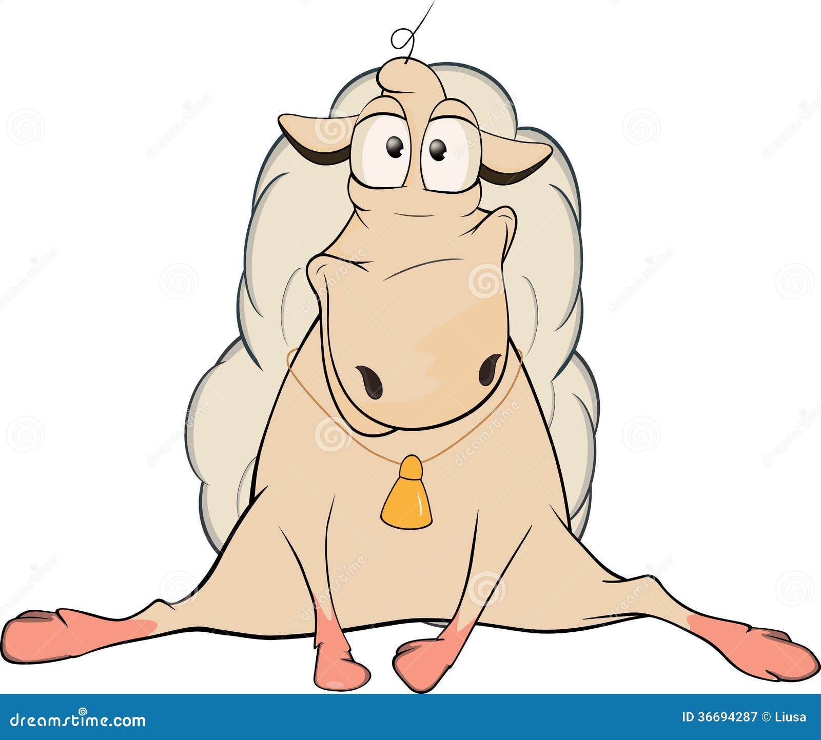 Sheep. Cartoon stock vector. Illustration of lamb, livestock - 36694287