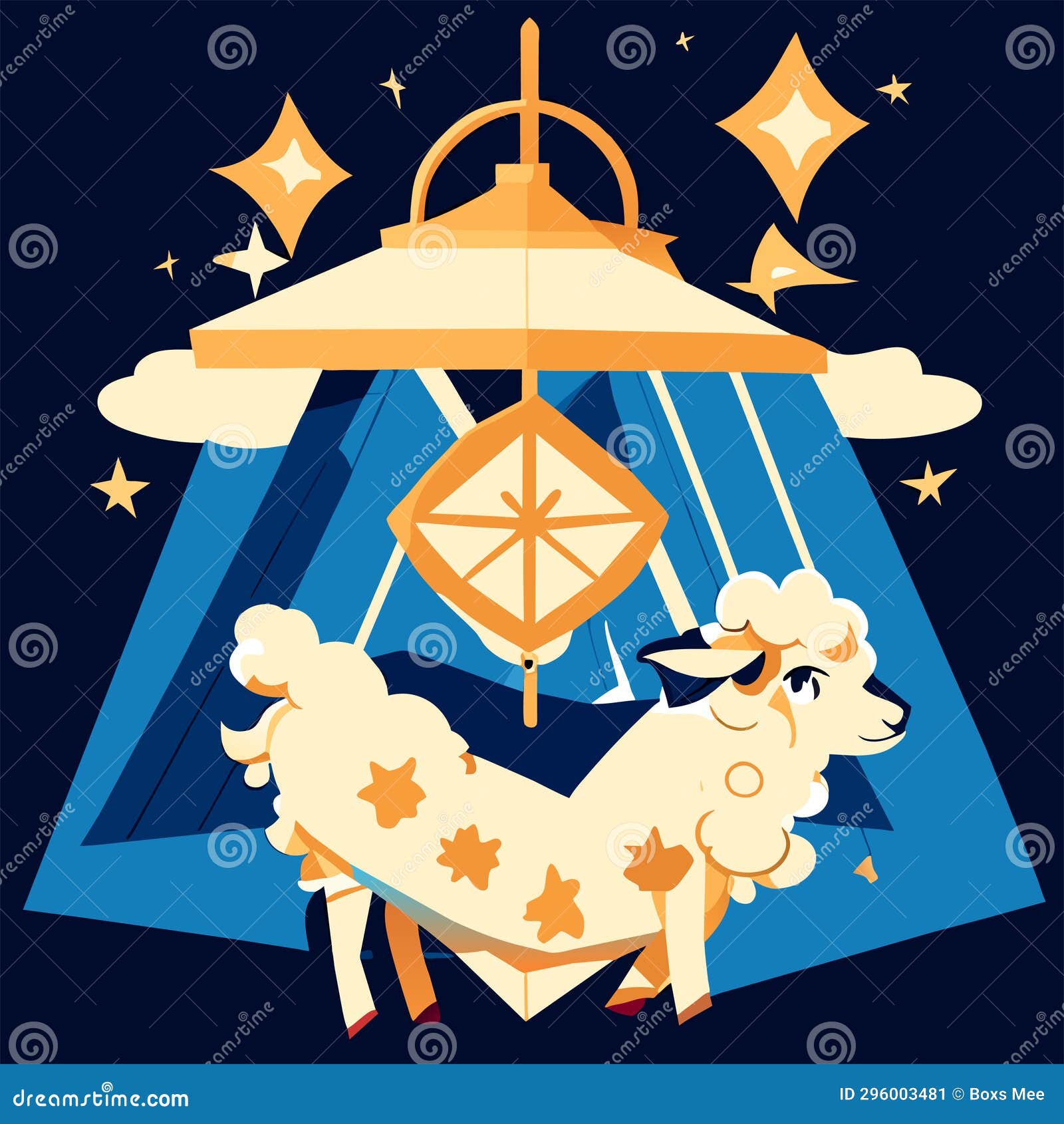 Sheep in the Circus. Vector Illustration in a Flat Style Stock Vector ...