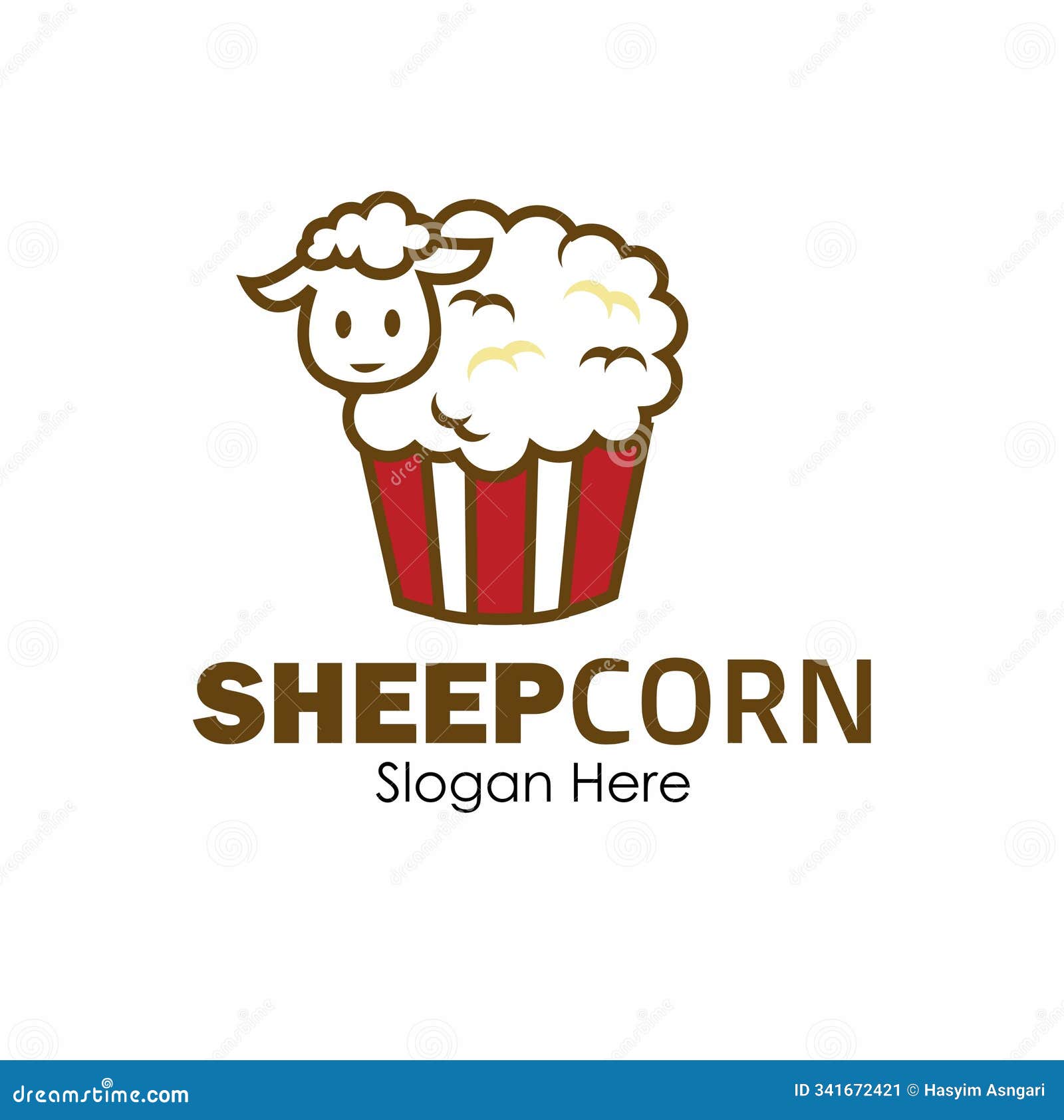Sheep Corn Logo Design Concept Stock Illustration - Illustration of ...