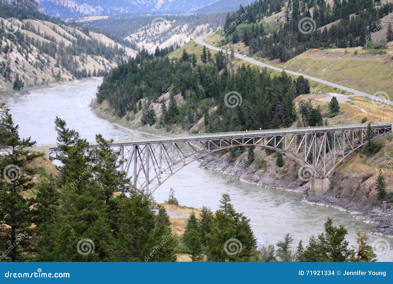 Sheep Creek Bridge stock photo. Image of hills, lake - 71921334