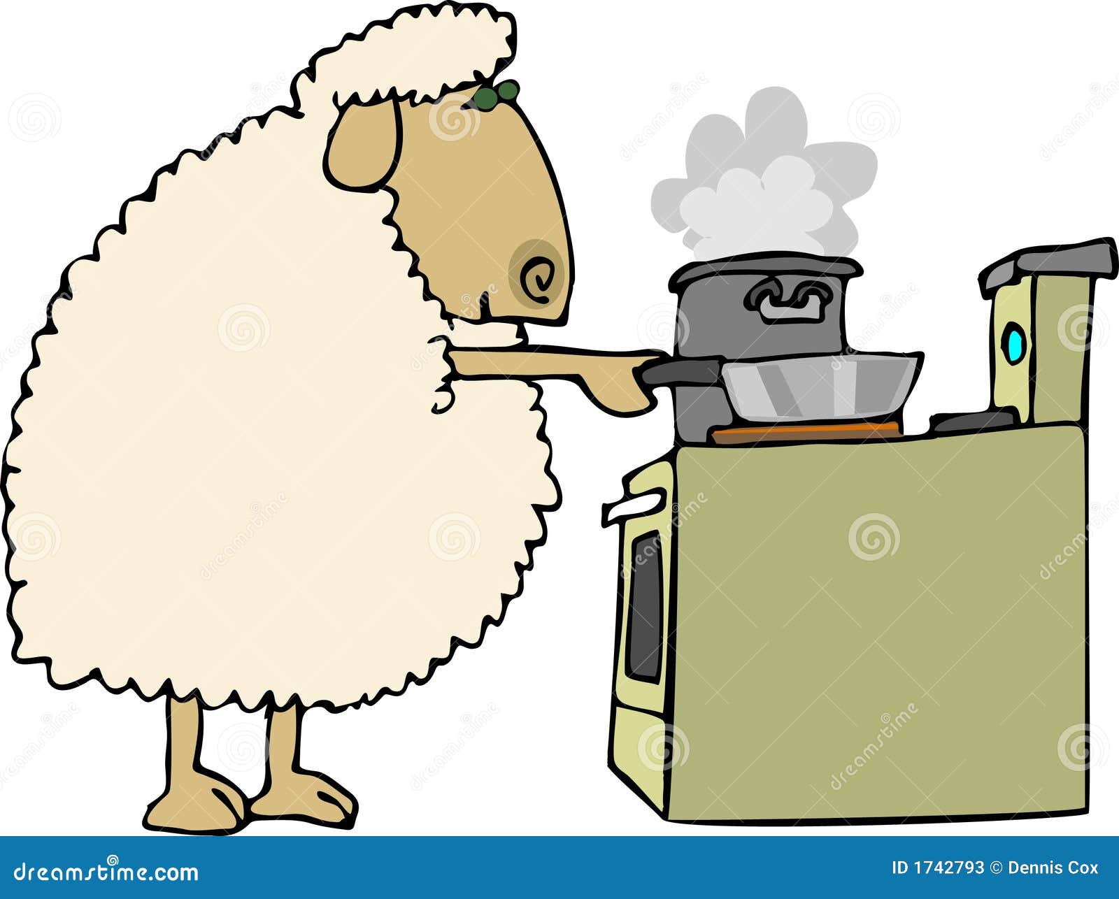 Sheep for dinner stock vector. Illustration of sheep, wool - 1742793