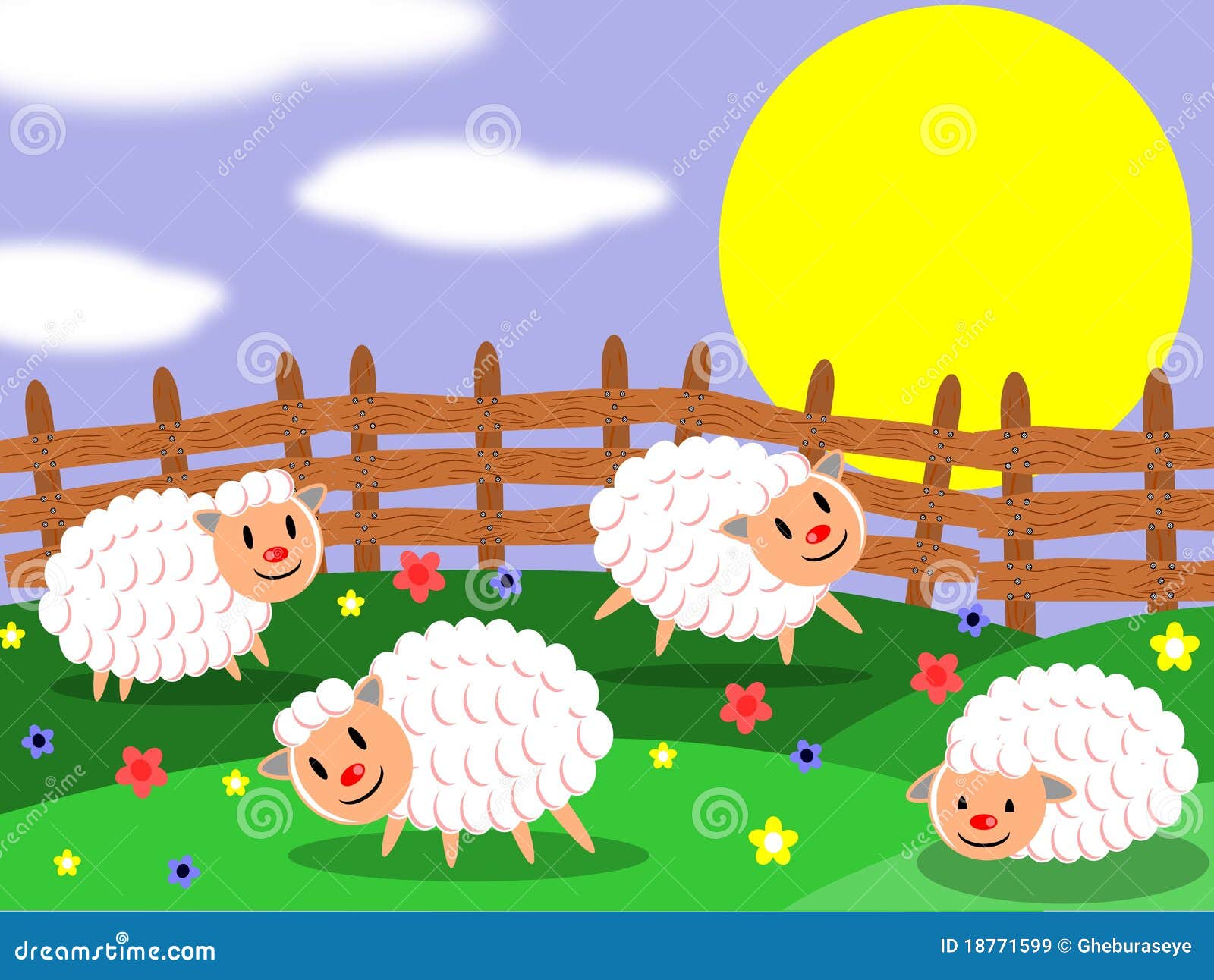 Sheep Farm Animal Cartoon Illustration | CartoonDealer.com #46911558