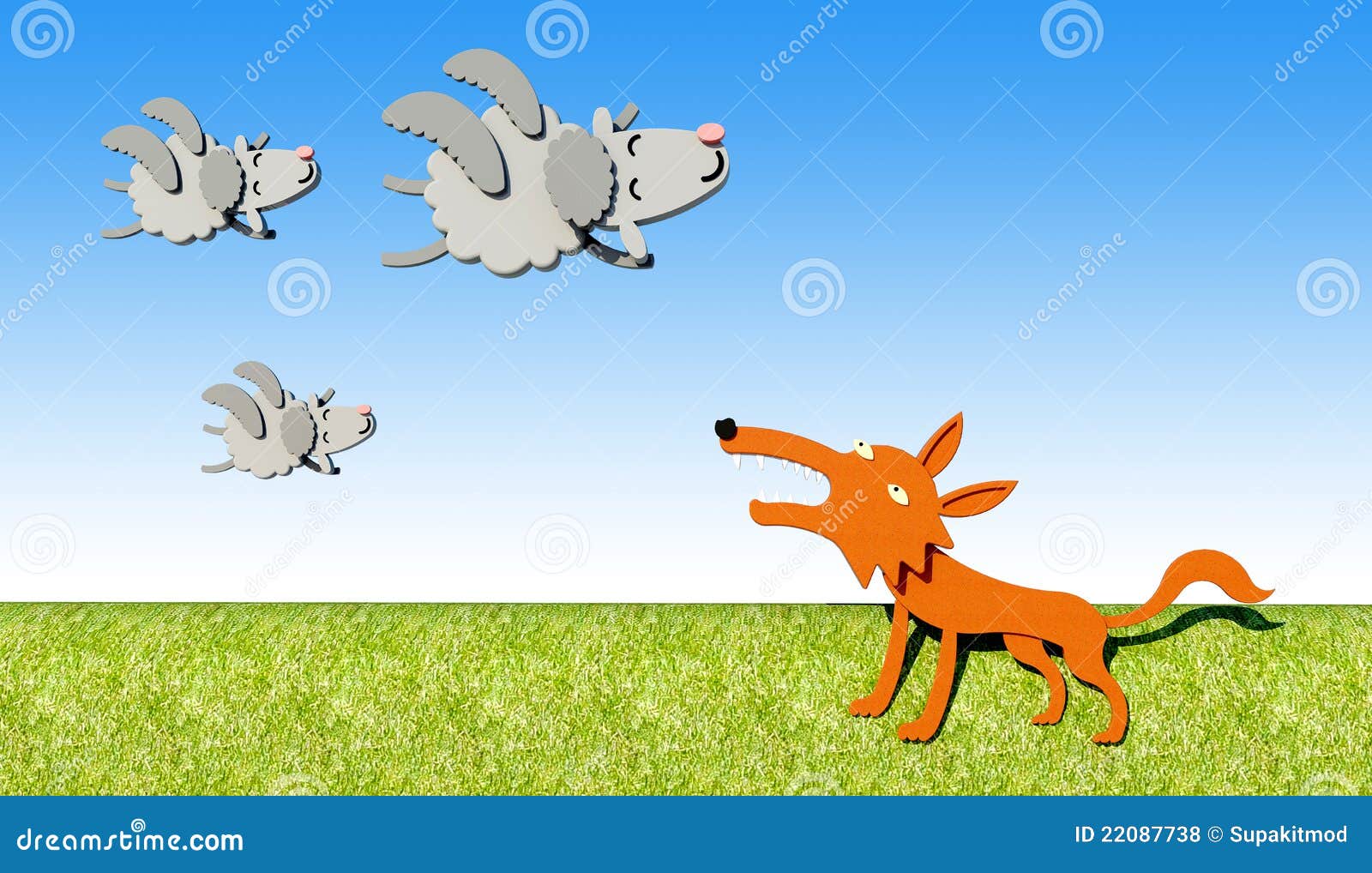 Sheep flying stock illustration. Illustration of farm - 22087738