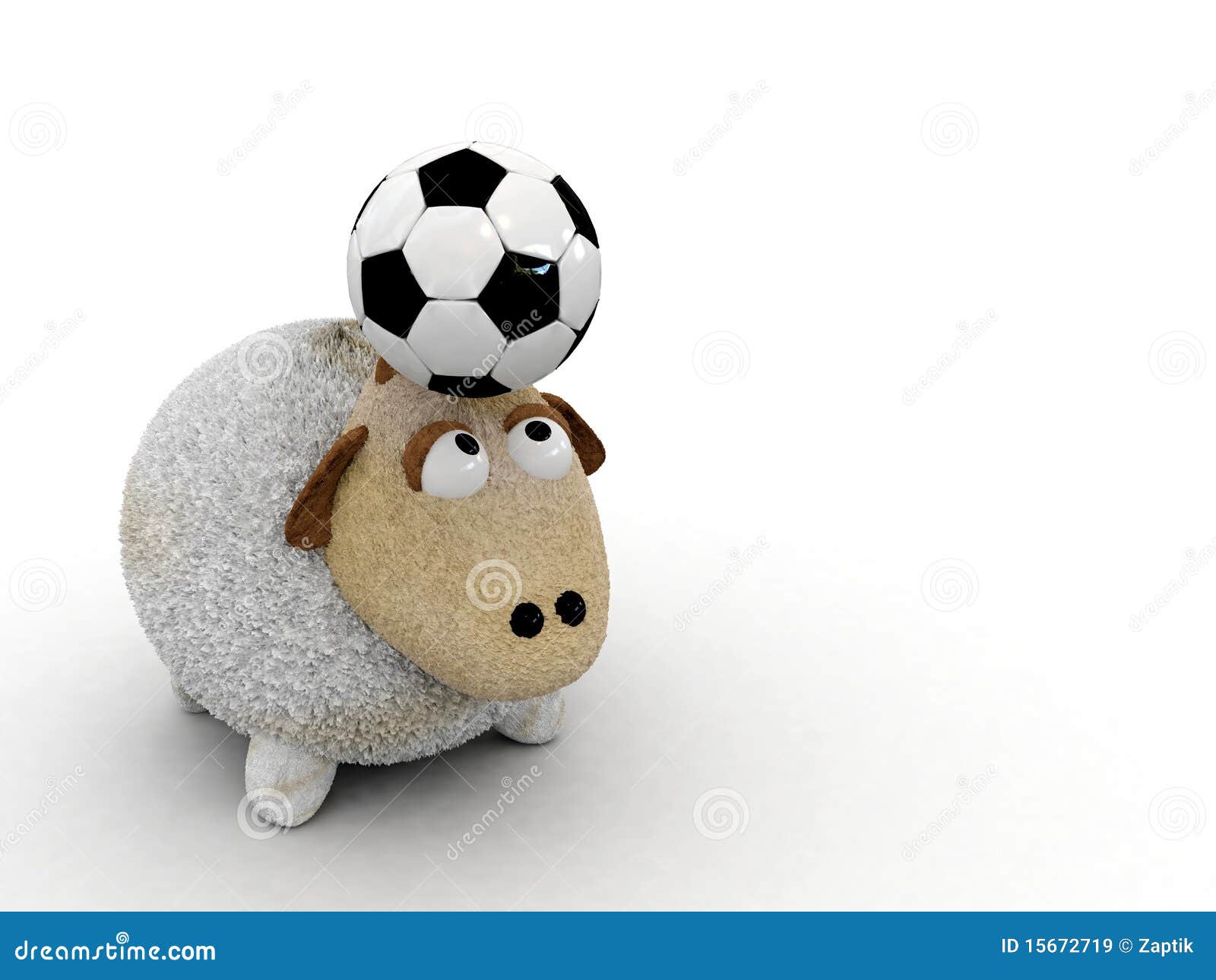 Sheep with football stock illustration. Illustration of concept - 15672719