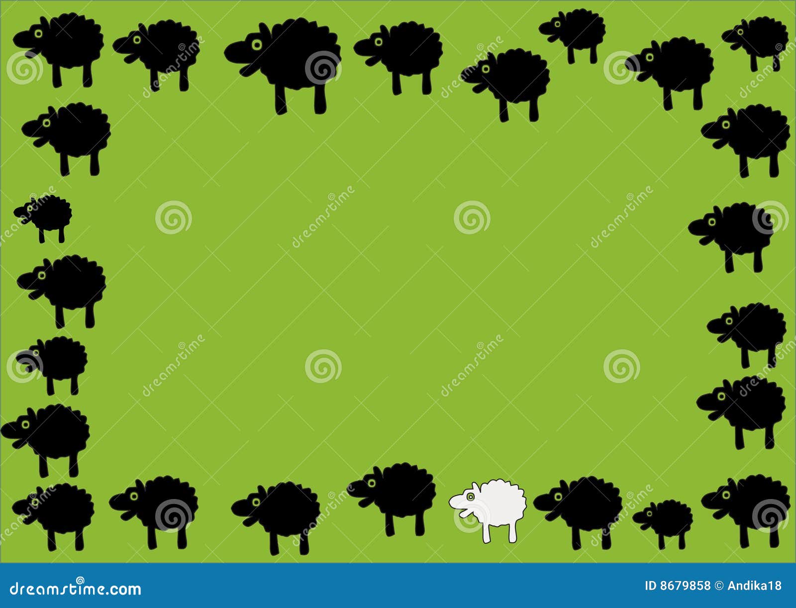Sheep Frame Picture. Image: 8679858