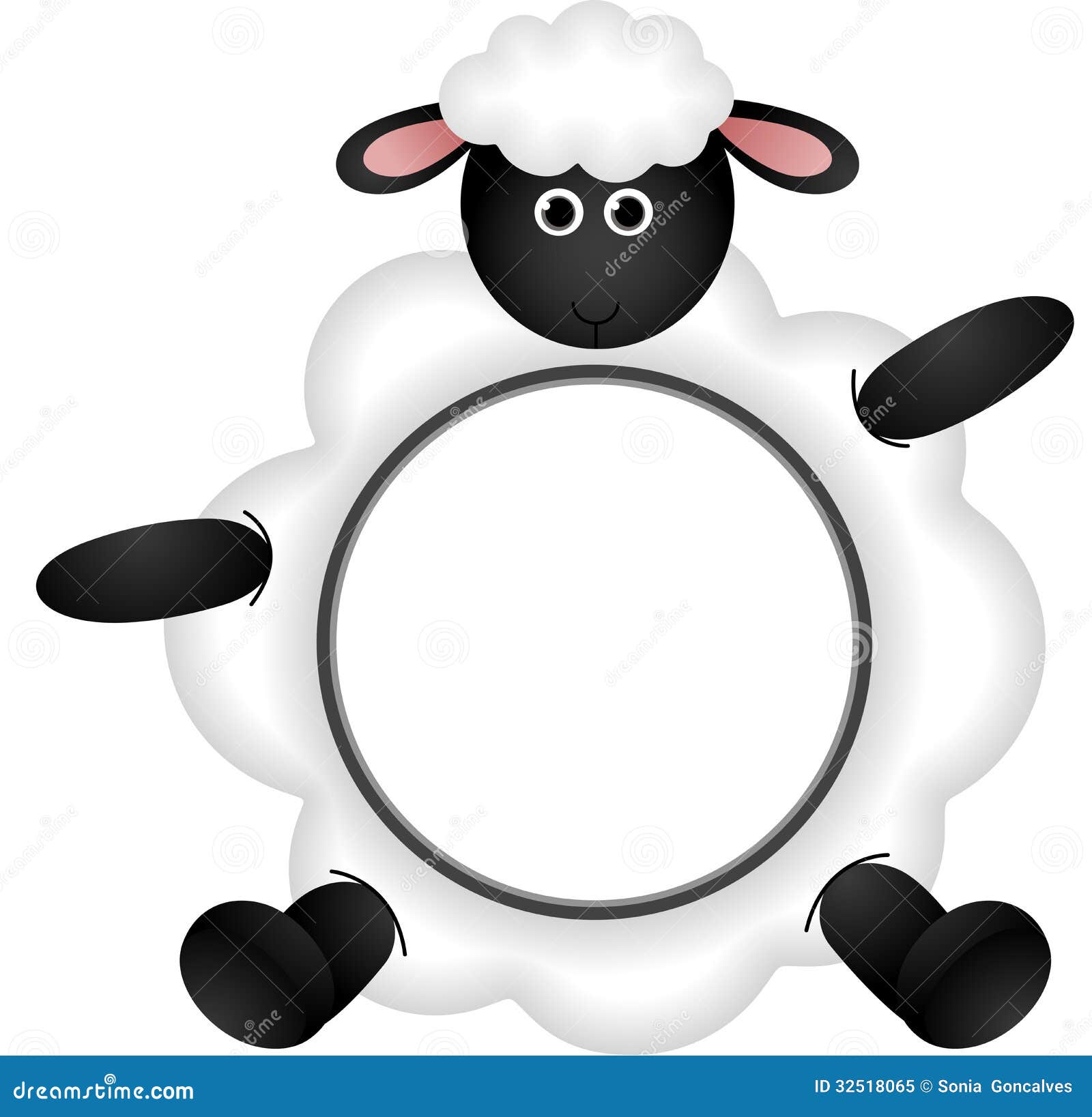 Sheep Frame stock vector. Illustration of farm, nature - 32518065