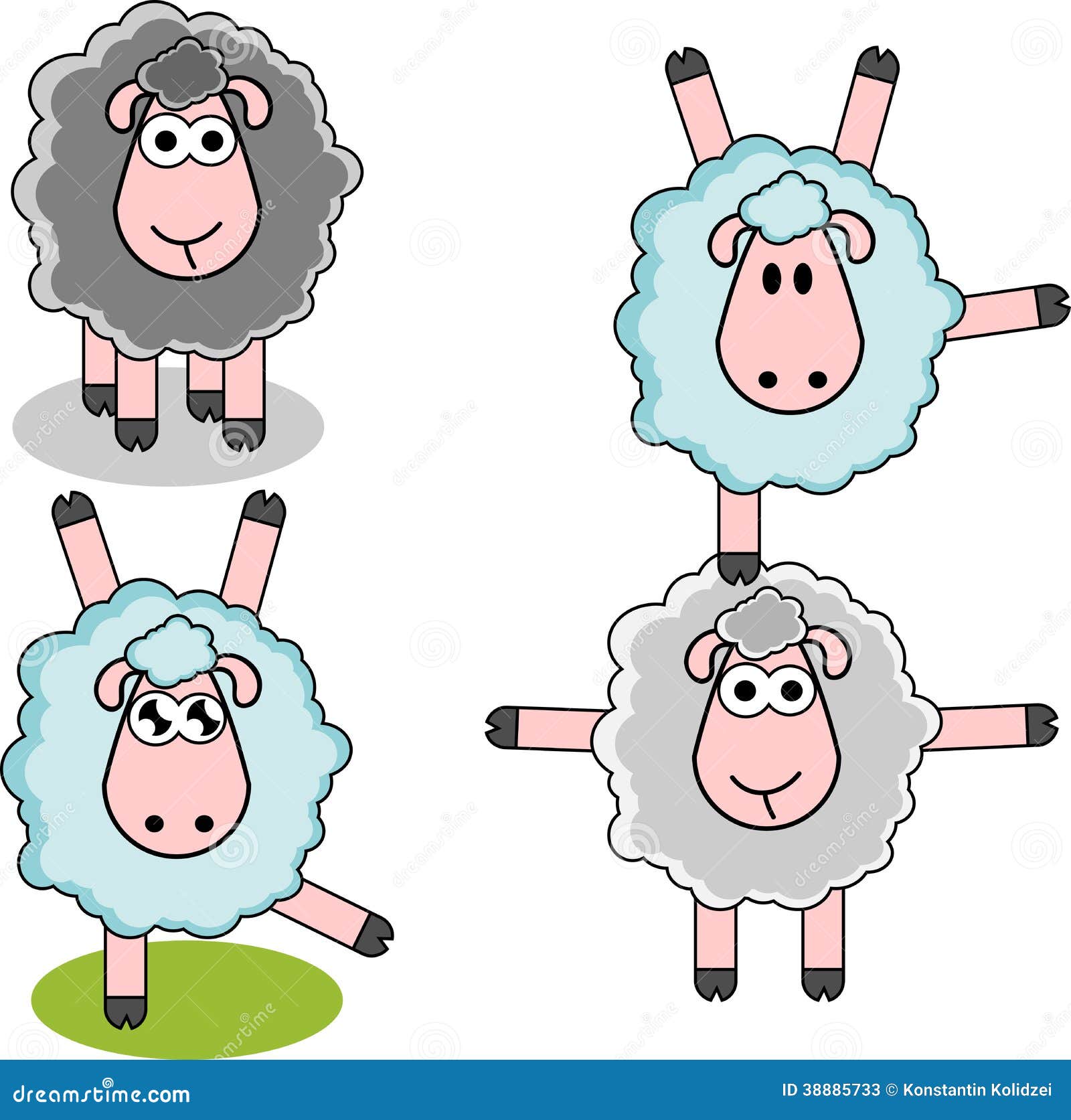 Sheep stock vector. Illustration of cartoon, humor, cute - 38885733