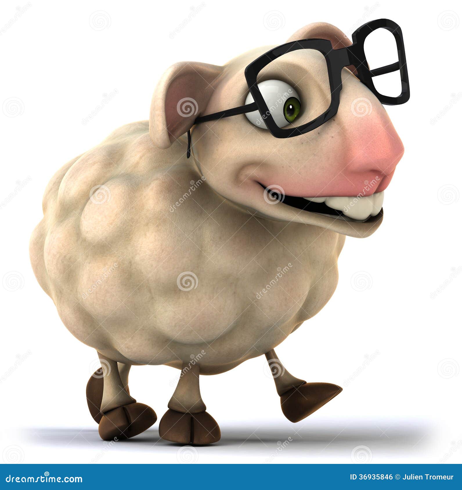 Sheep stock illustration. Illustration of funny, simpleton - 36935846