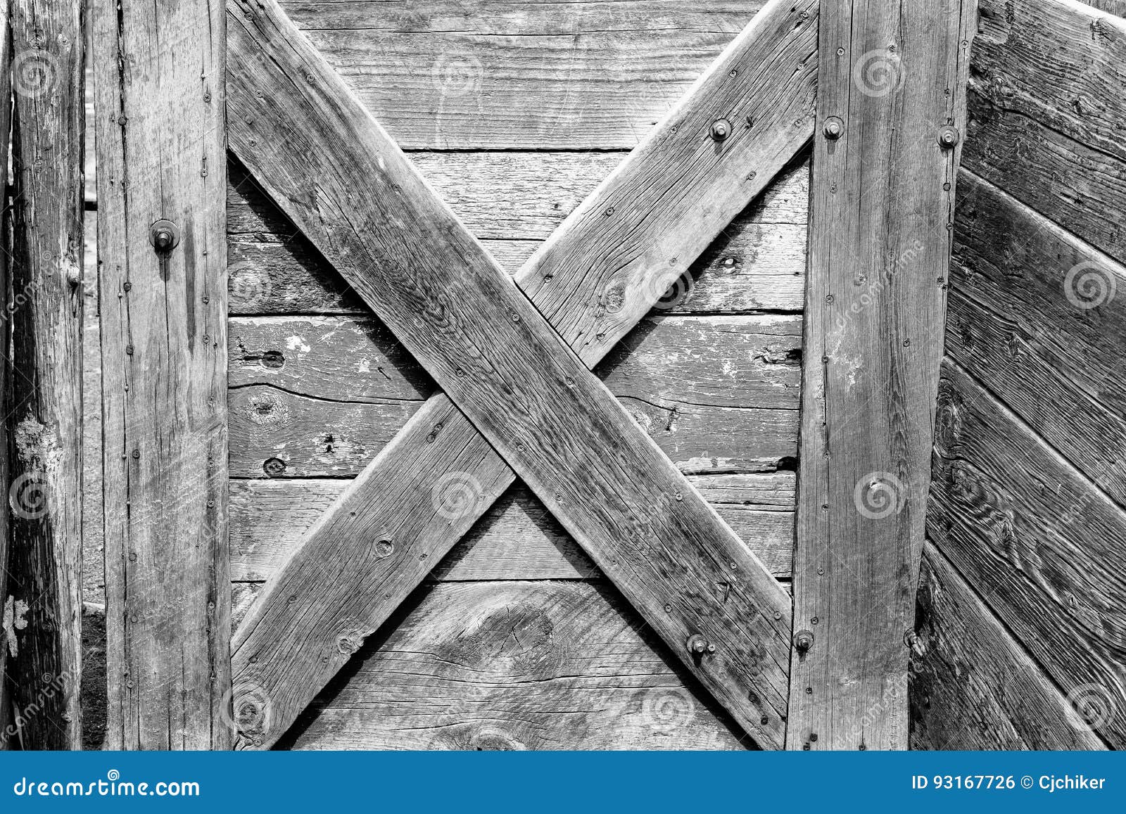 Sheep Gate Black and White stock photo. Image of corral - 93167726