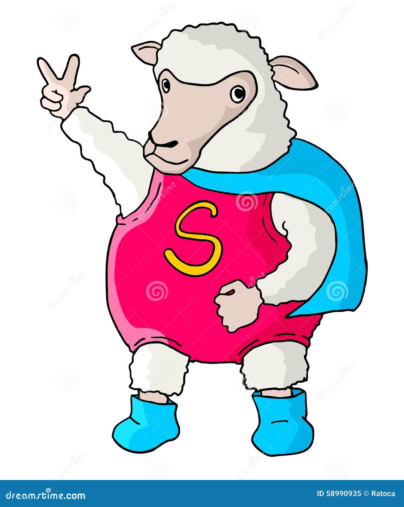 Sheep hero stock vector. Illustration of meat, animal - 58990935