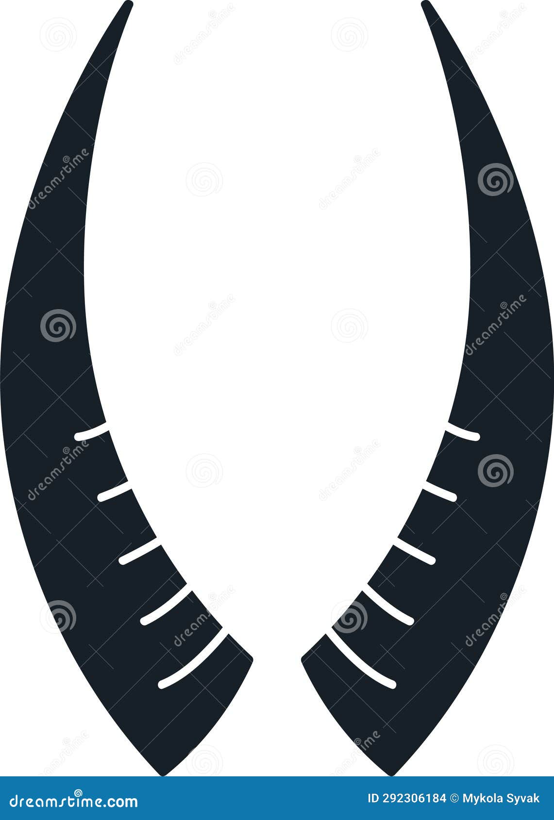 Sheep Horns Silhouette stock vector. Illustration of mammal - 292306184