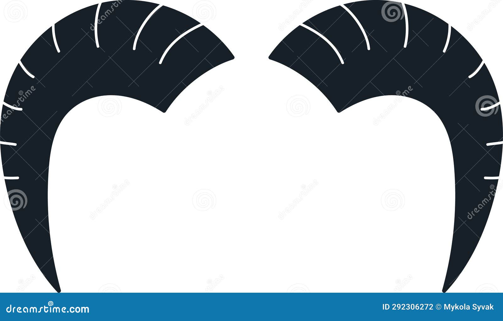 Sheep Horns Silhouette stock vector. Illustration of isolated - 292306272