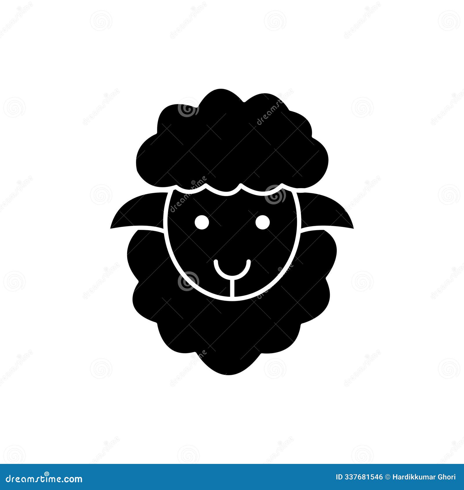 Sheep Icon Set. Sheep Animal Face Vector Symbol Stock Vector ...