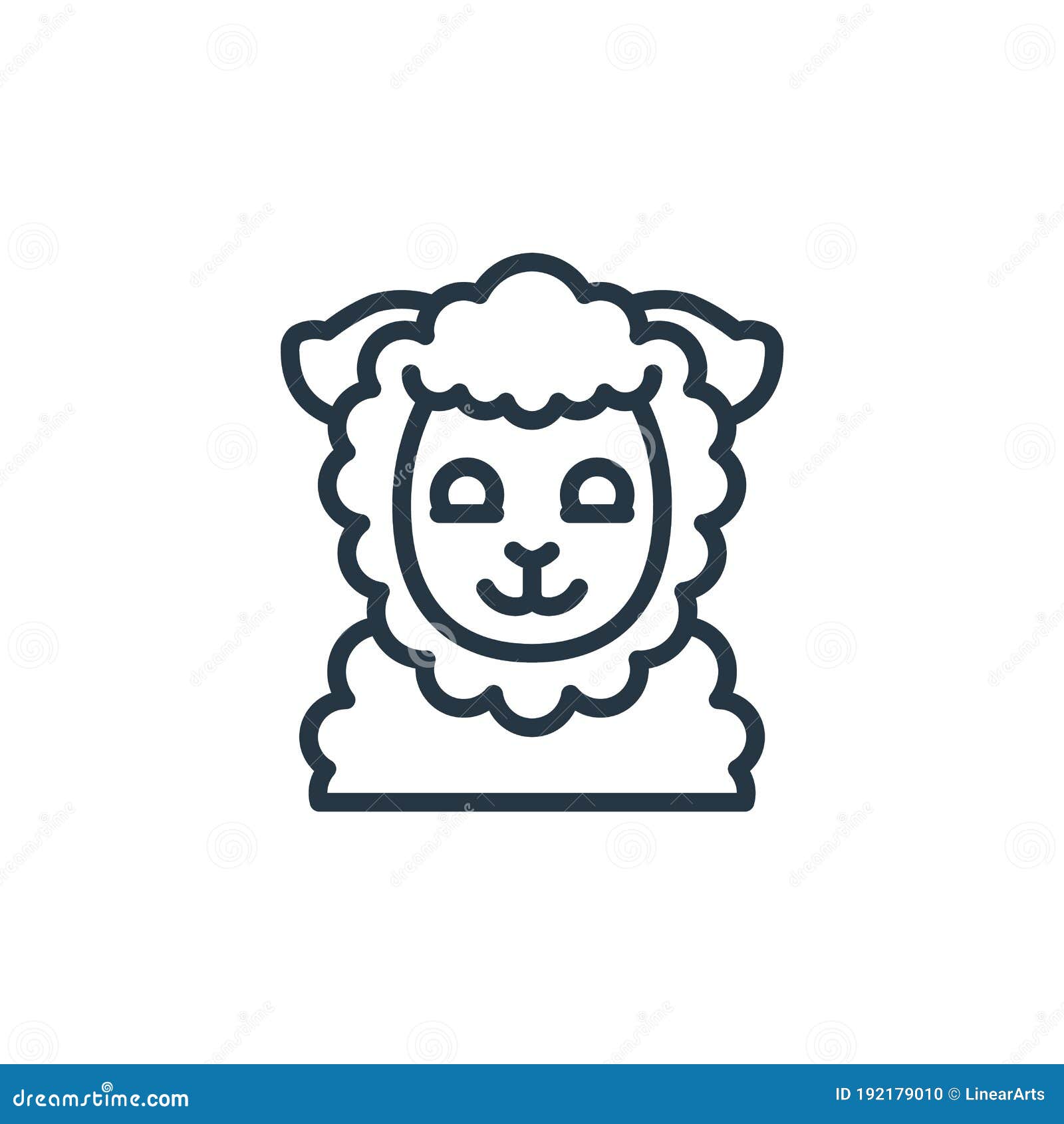 Sheep Icon Vector from Easter Avatars Concept. Thin Line Illustration ...