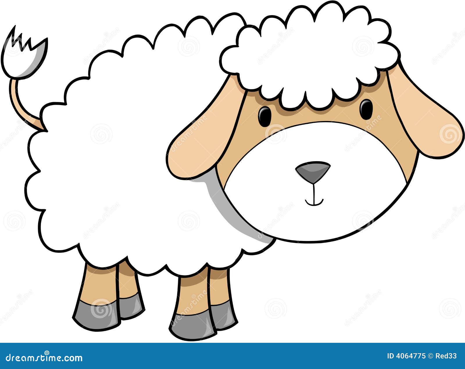 Sheep Illustration stock vector. Illustration of clip - 4064775