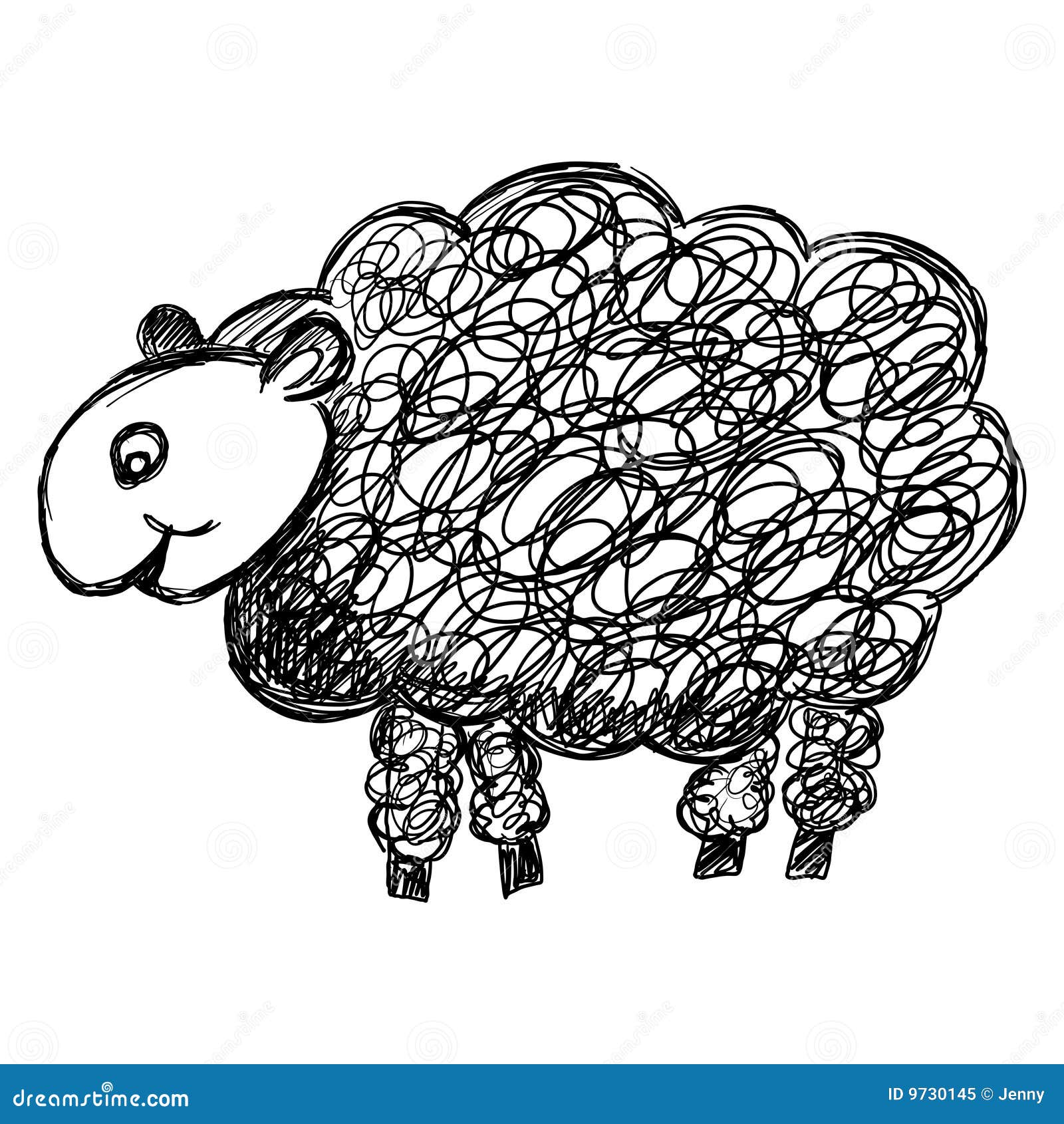 Sheep Illustration stock illustration. Illustration of clipart - 9730145